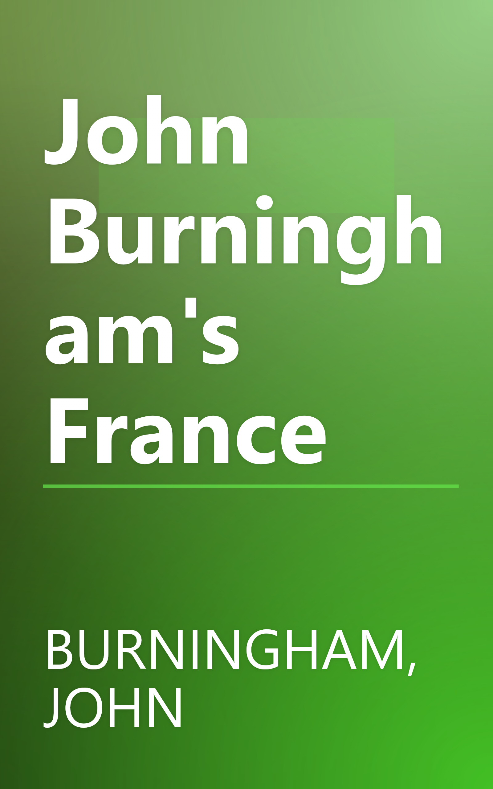 John Burningham's France book cover