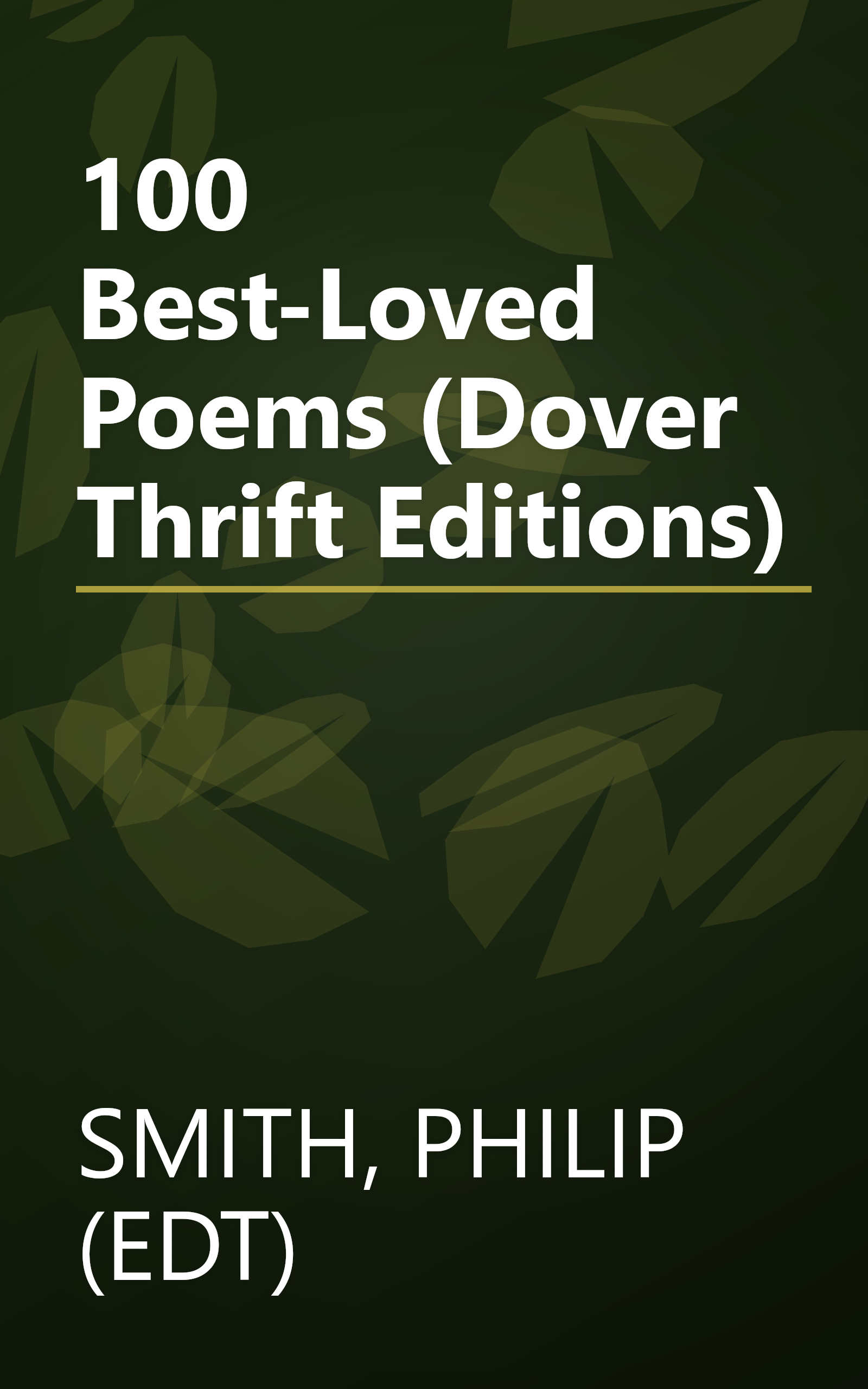 100 Best-Loved Poems (Dover Thrift Editions) book cover