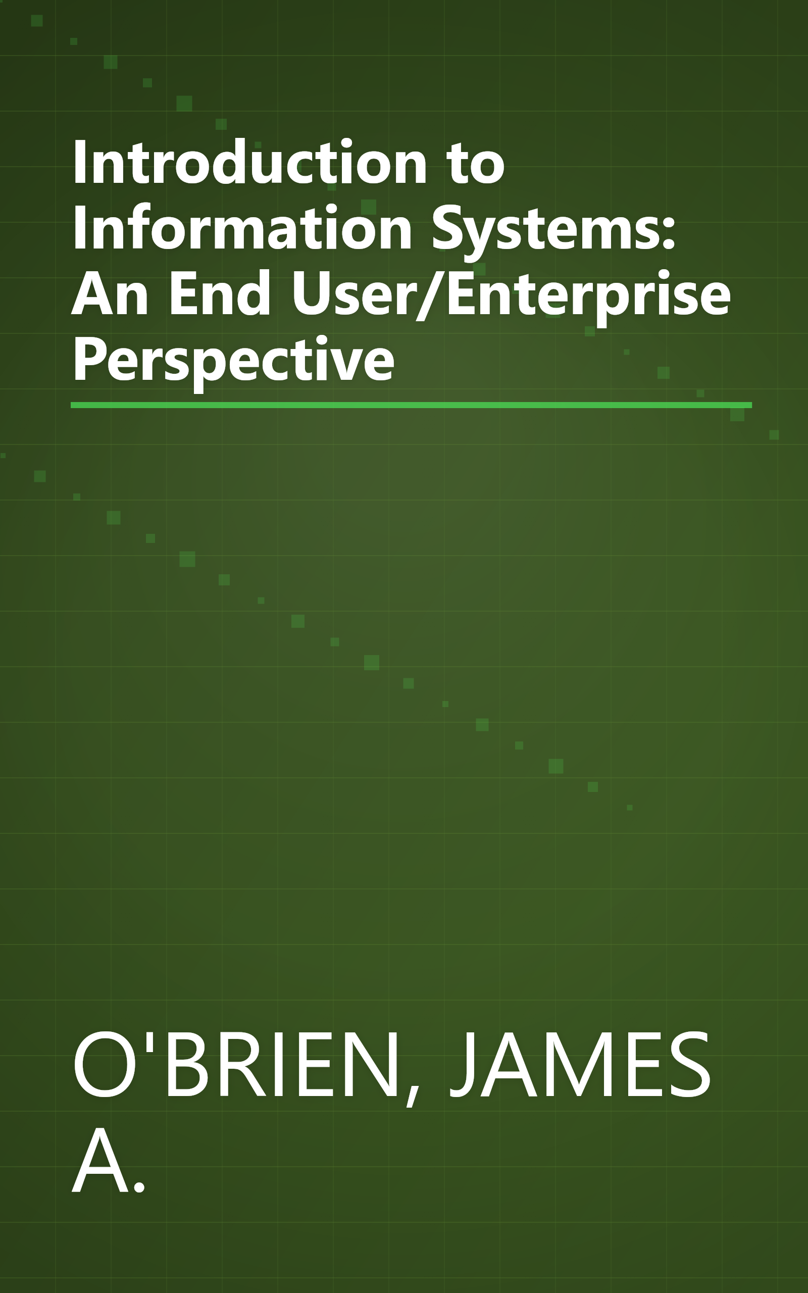Introduction to Information Systems: An End User/Enterprise Perspective book cover