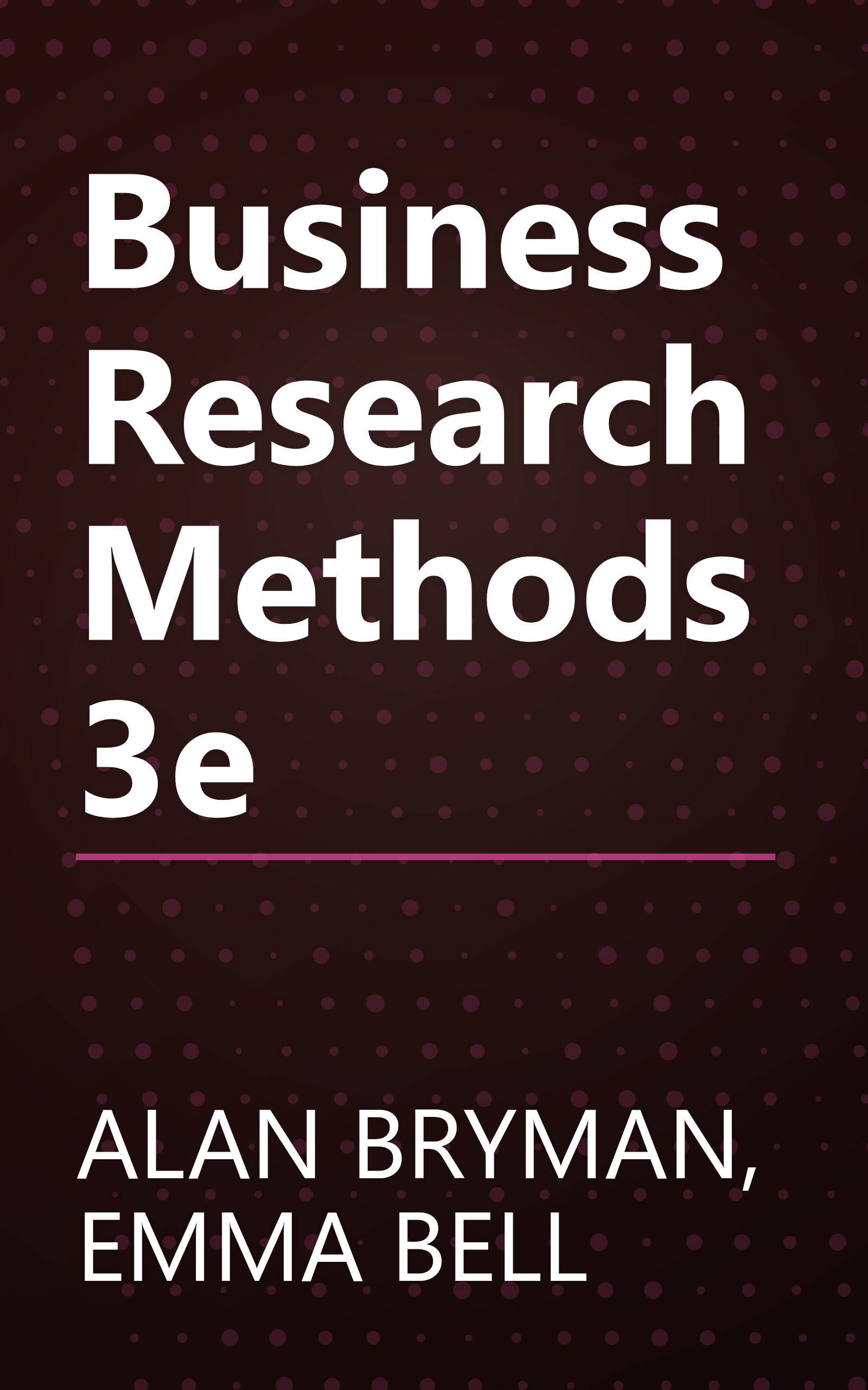 Business Research Methods 3e book cover