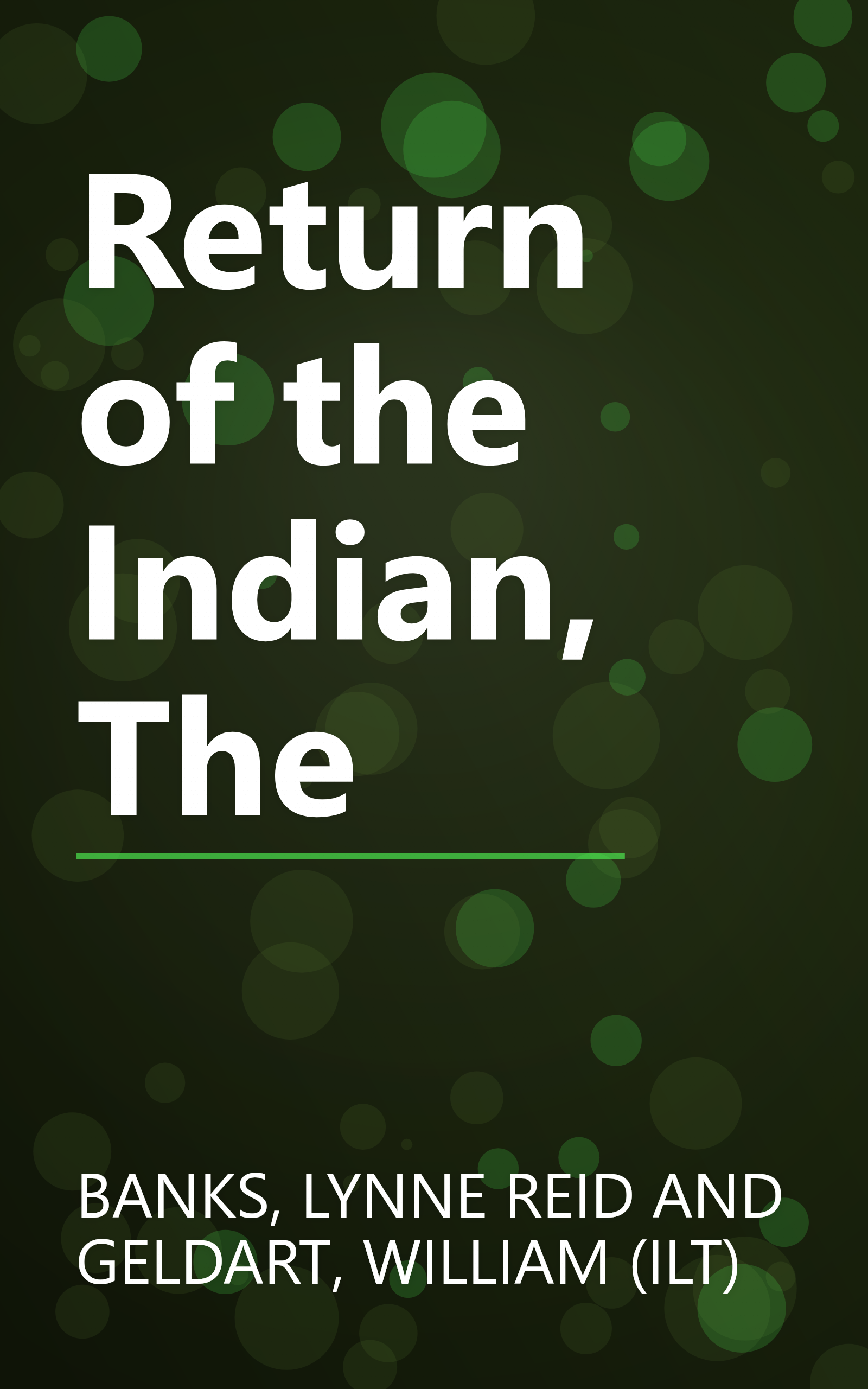Return of the Indian, The book cover