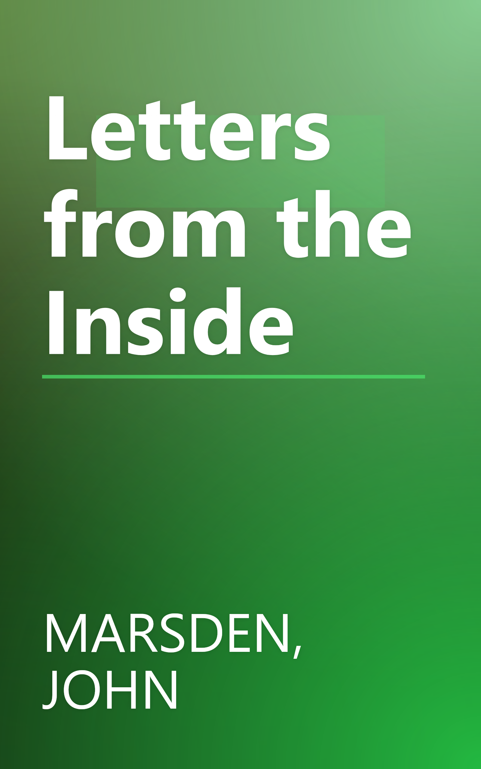 Letters from the Inside book cover