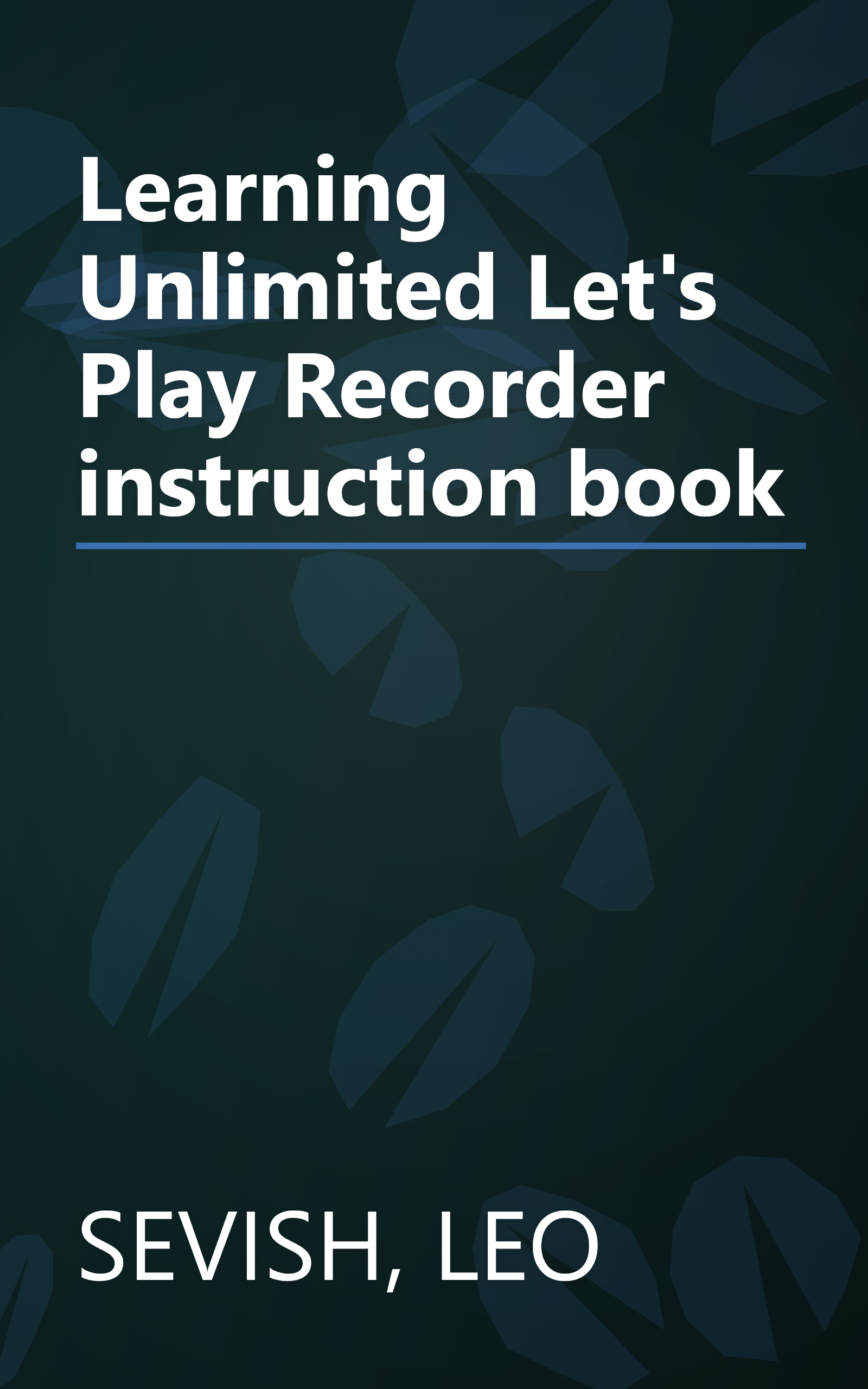 Learning Unlimited Let's Play Recorder instruction book book cover