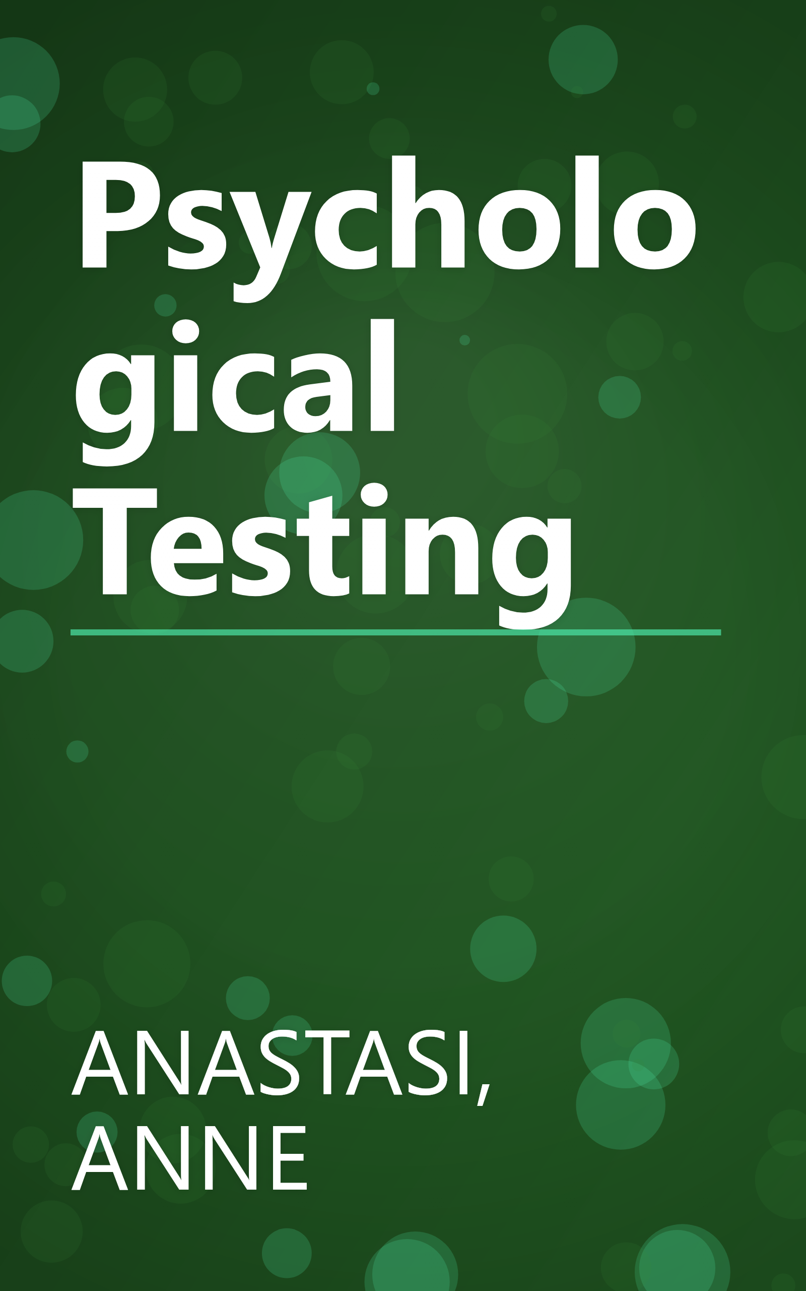 Psychological Testing book cover
