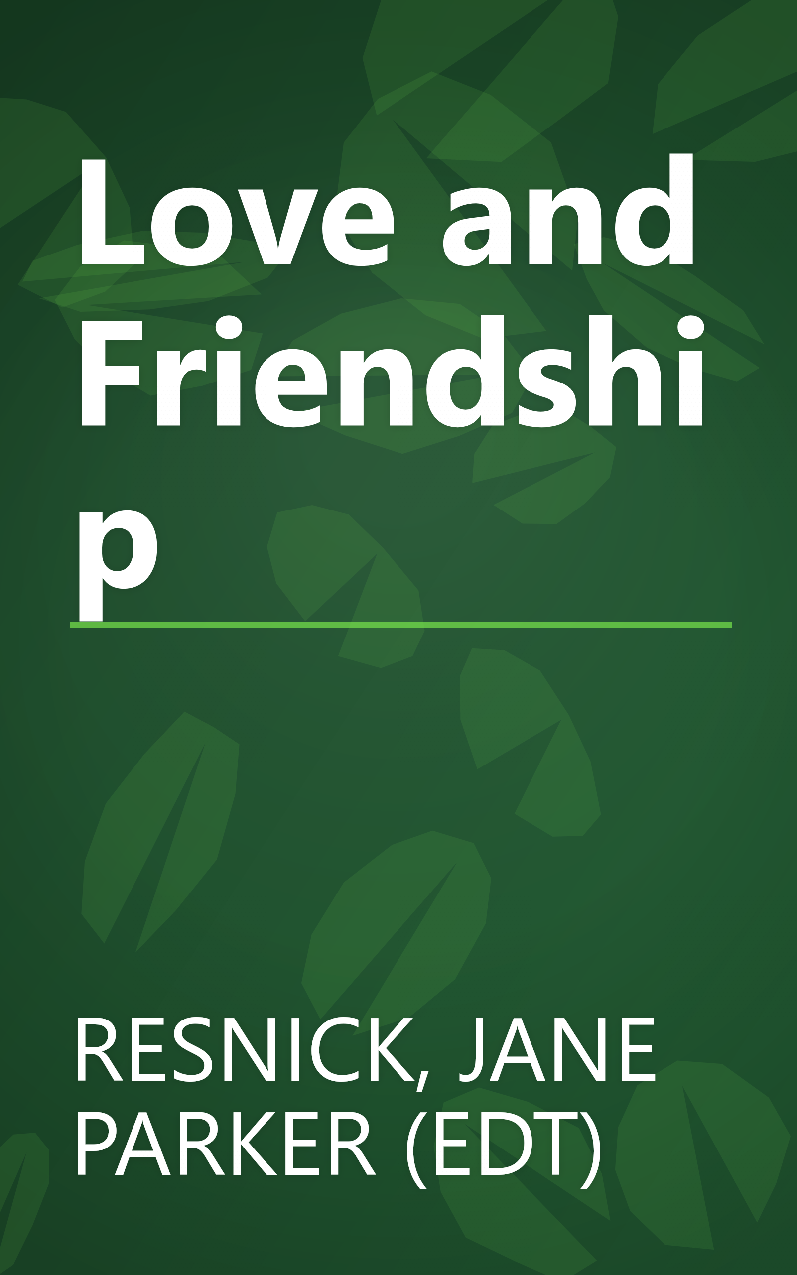 Love and Friendship book cover