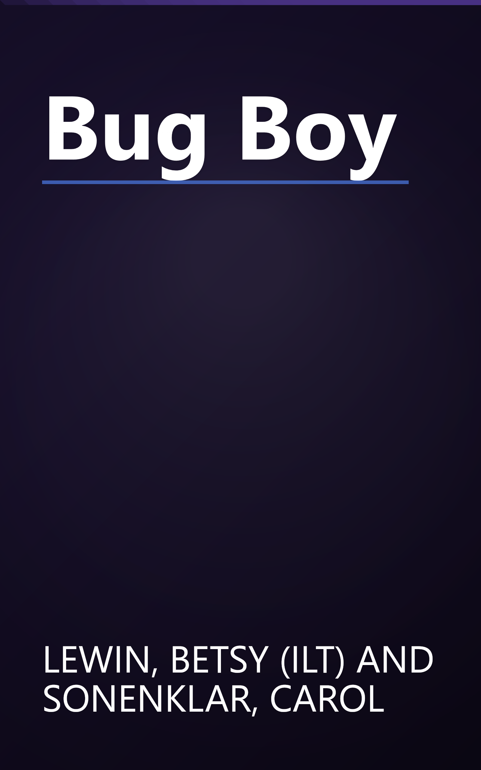 Bug Boy book cover