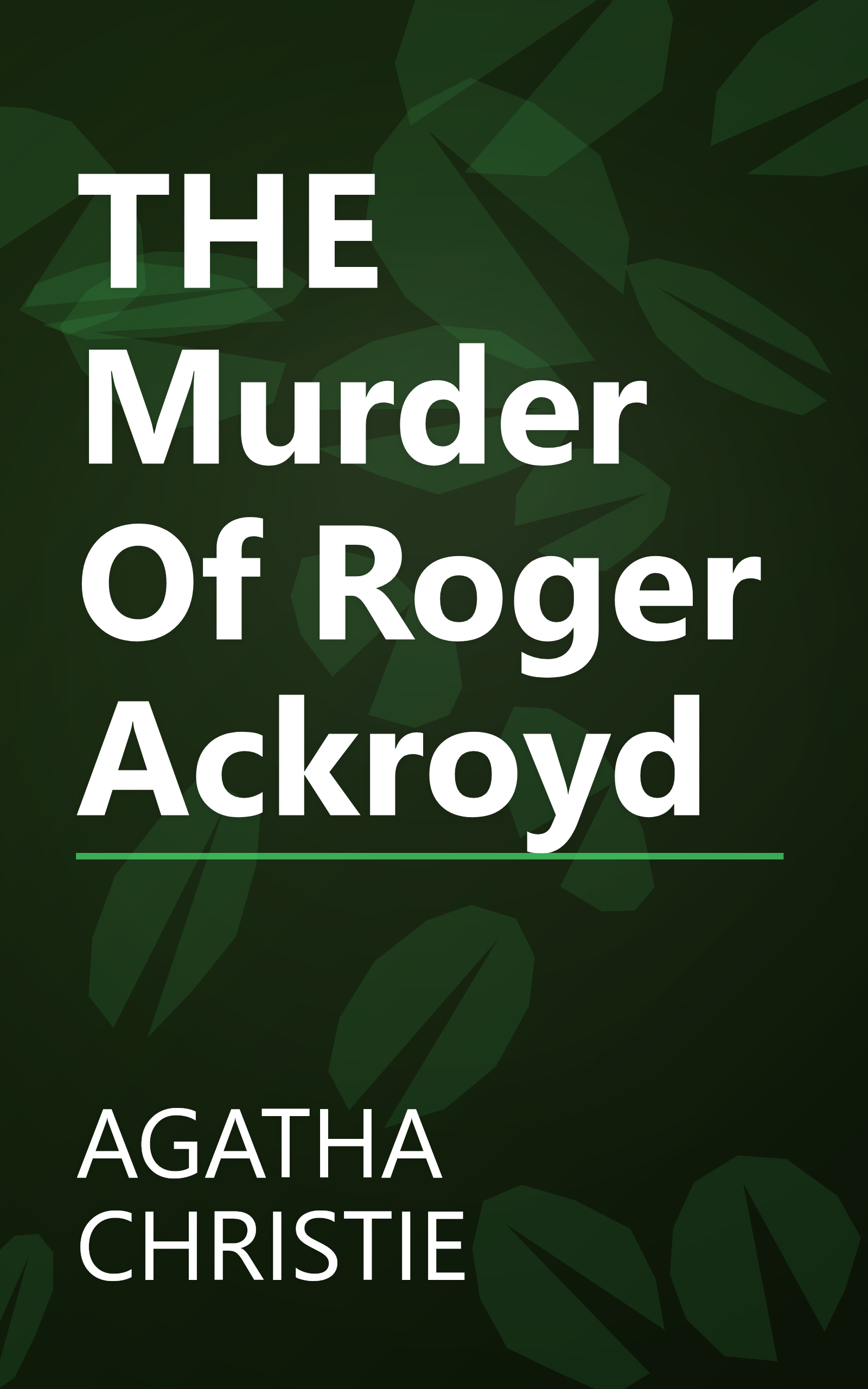 THE Murder Of Roger Ackroyd book cover