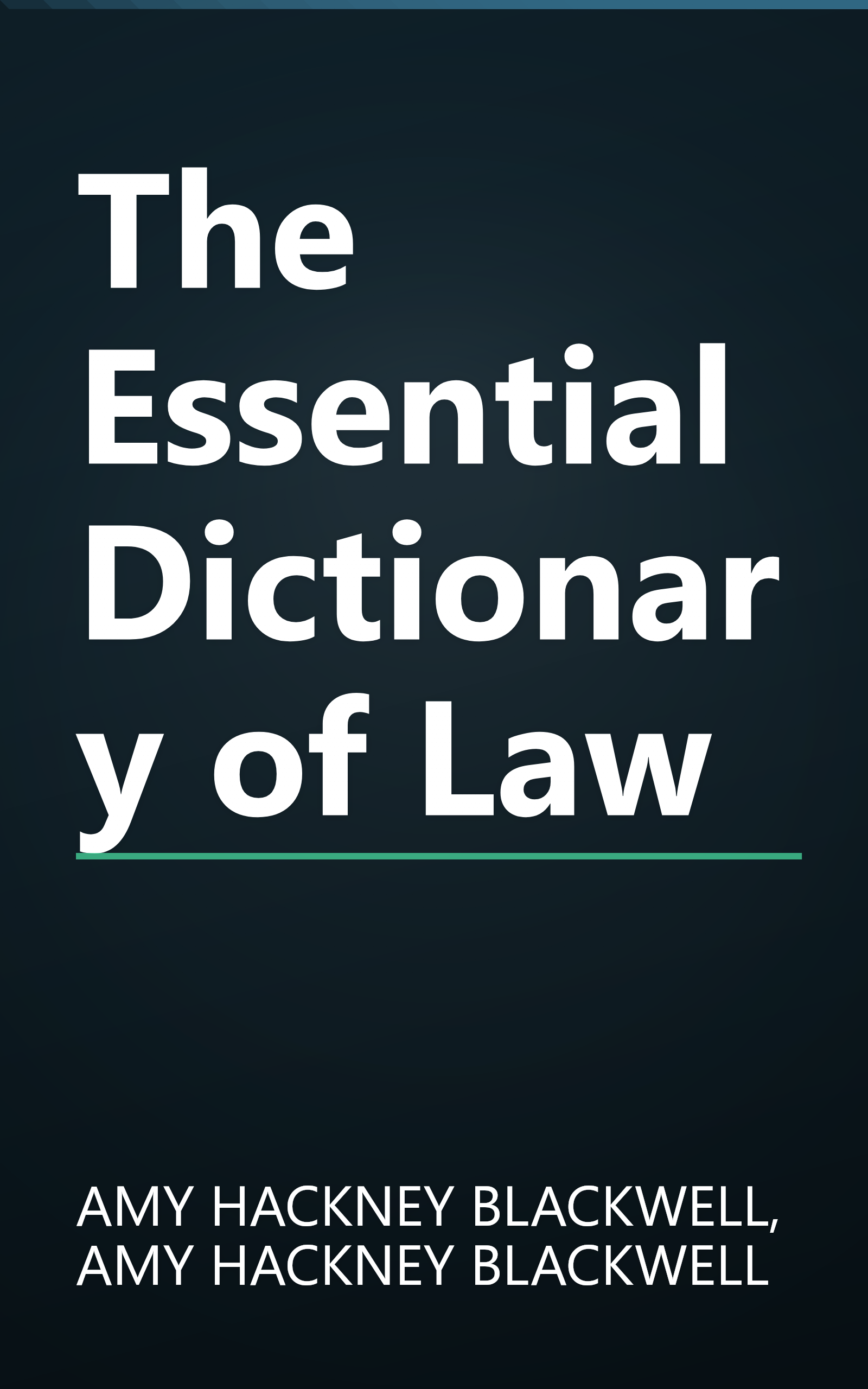 The Essential Dictionary of Law book cover