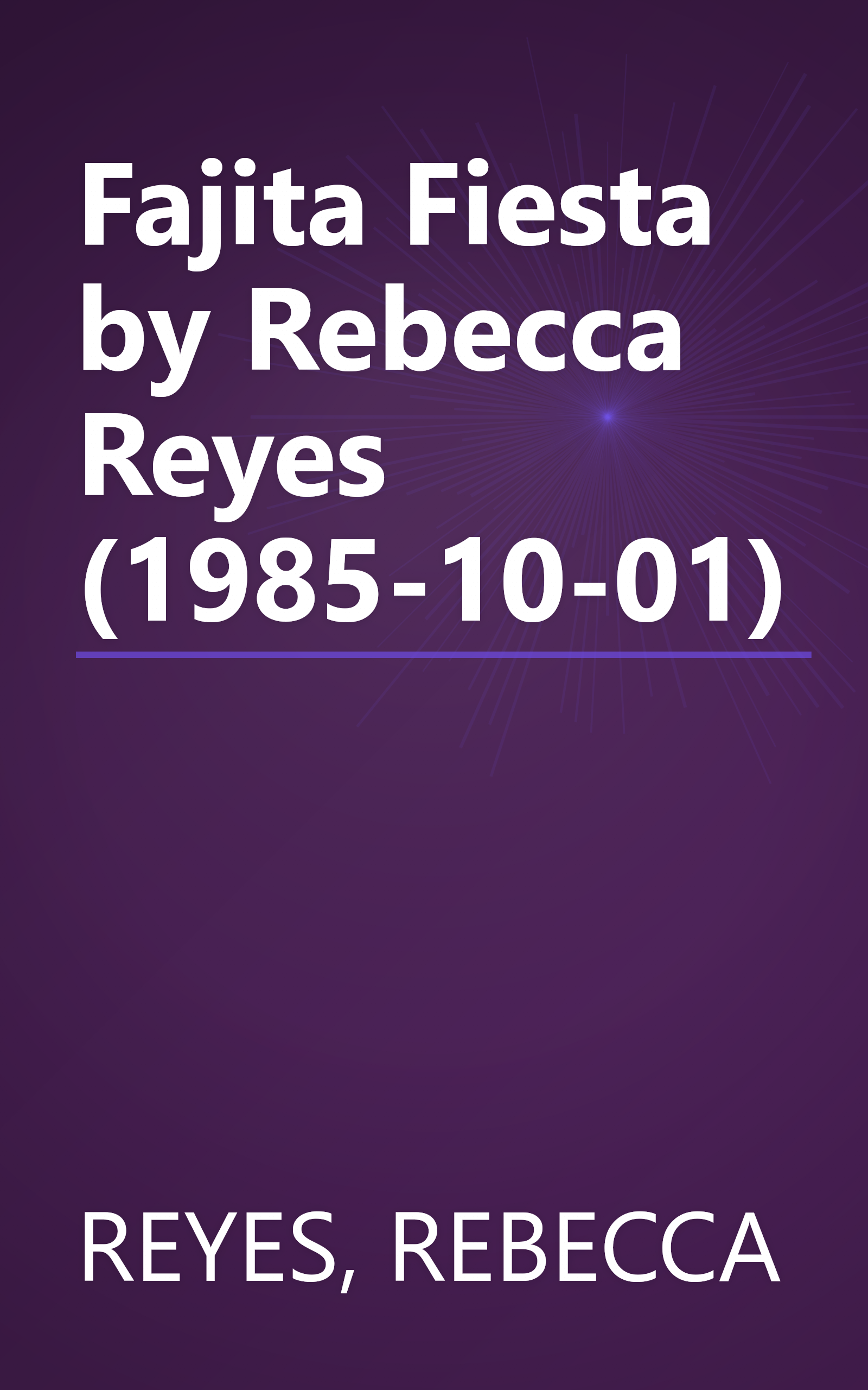 Fajita Fiesta by Rebecca Reyes (1985-10-01) book cover