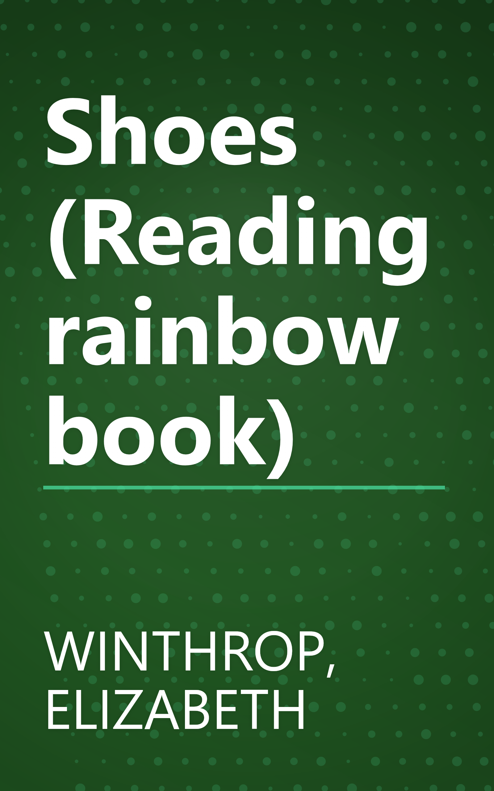 Shoes (Reading rainbow book) book cover