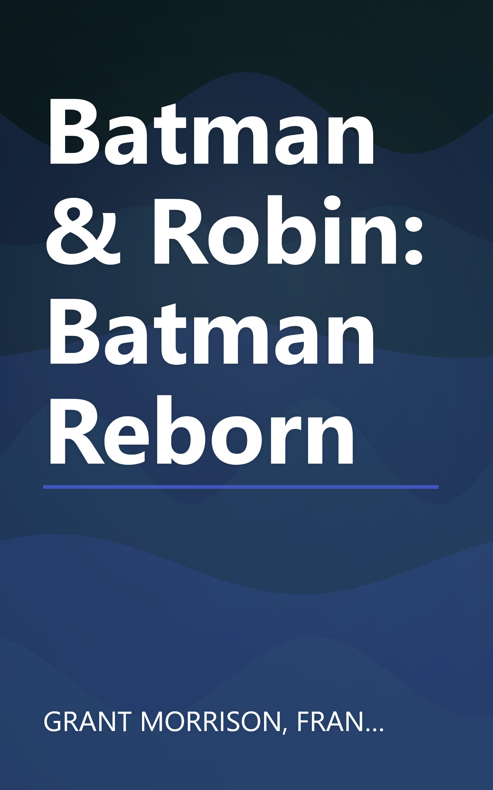 Batman & Robin: Batman Reborn book cover