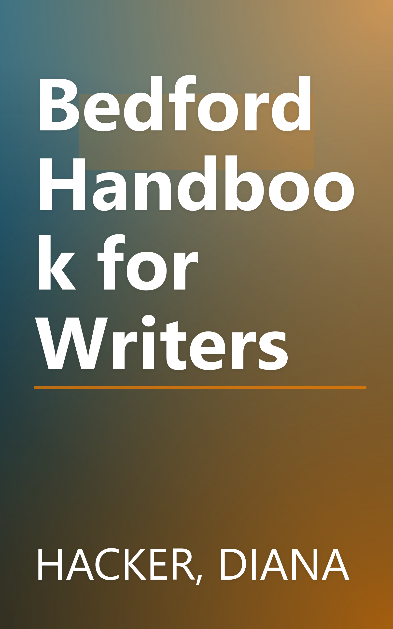 Bedford Handbook for Writers book cover
