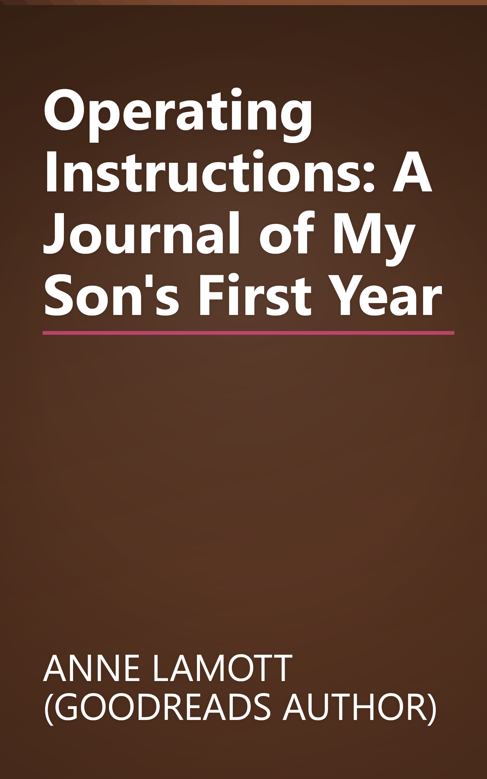 Operating Instructions: A Journal of My Son's First Year book cover