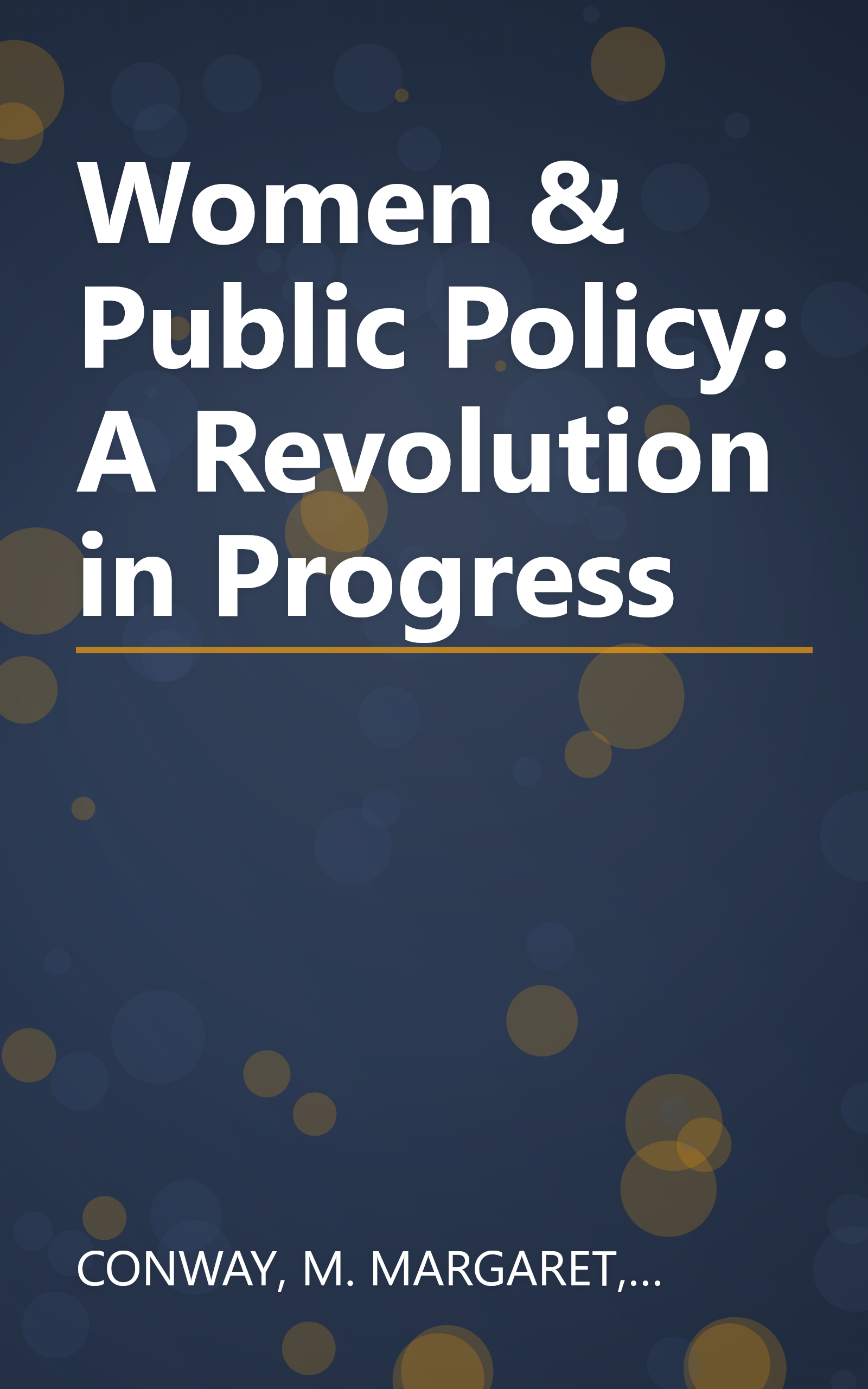 Women & Public Policy: A Revolution in Progress book cover