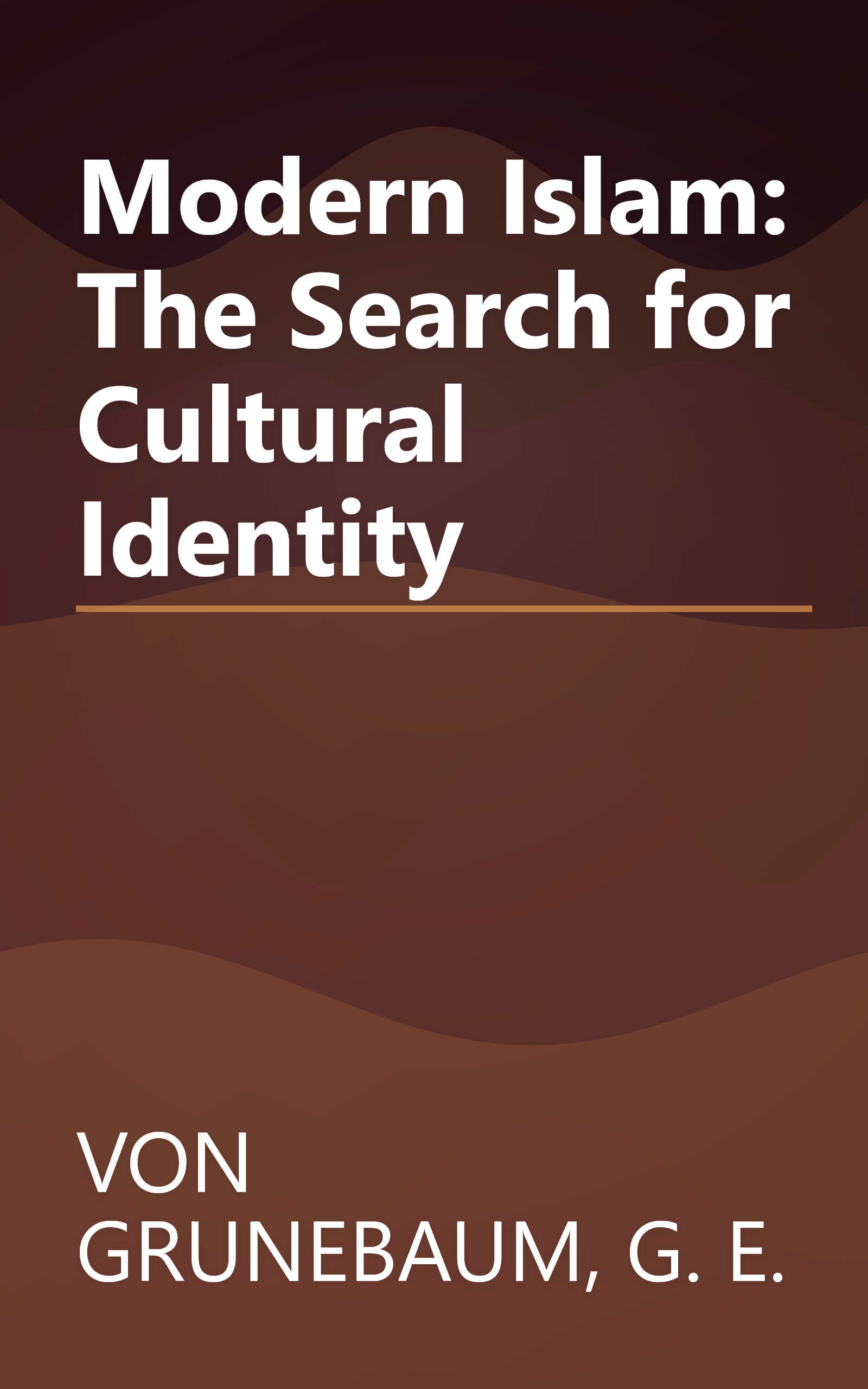 Modern Islam: The Search for Cultural Identity book cover
