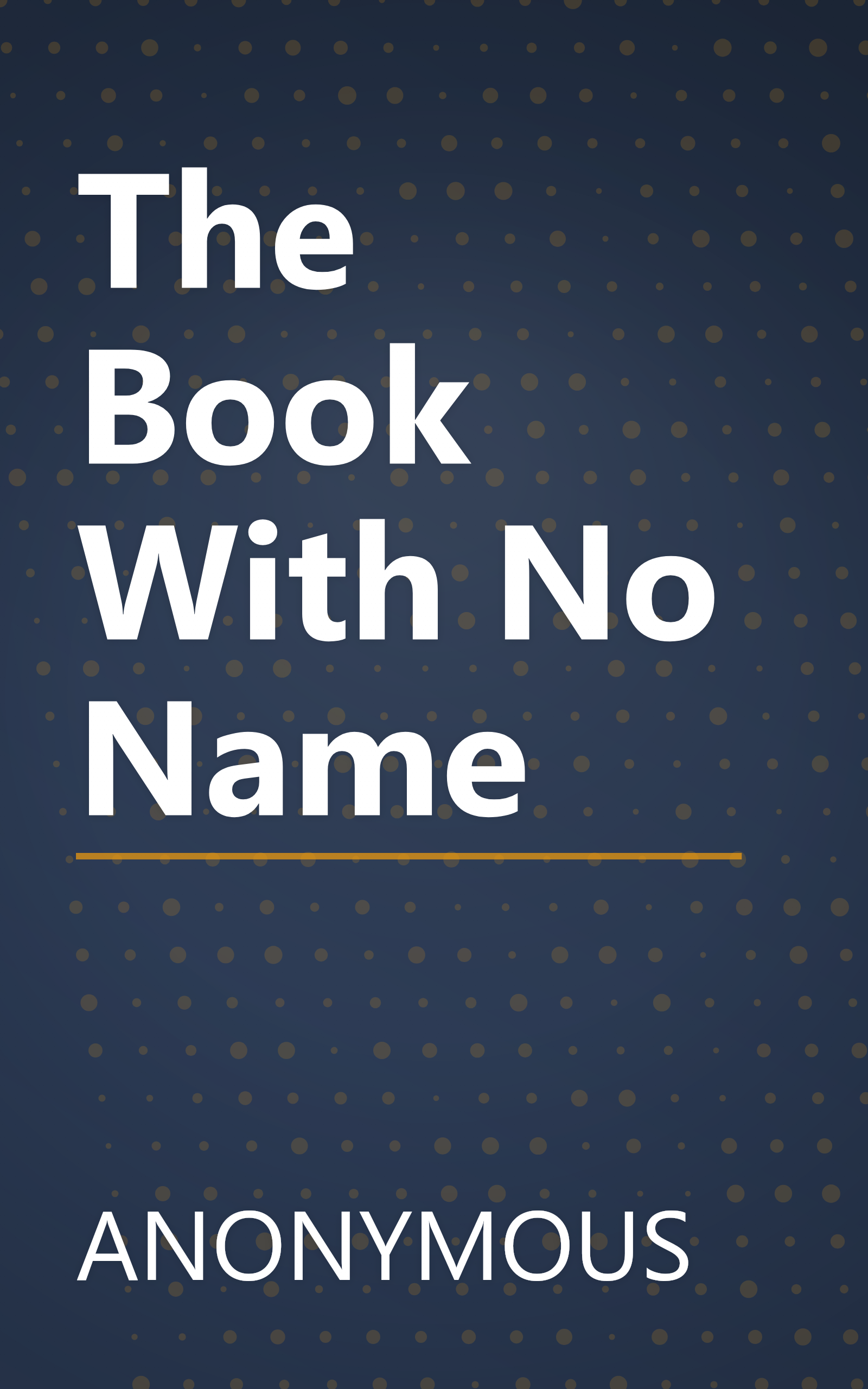 The Book With No Name book cover