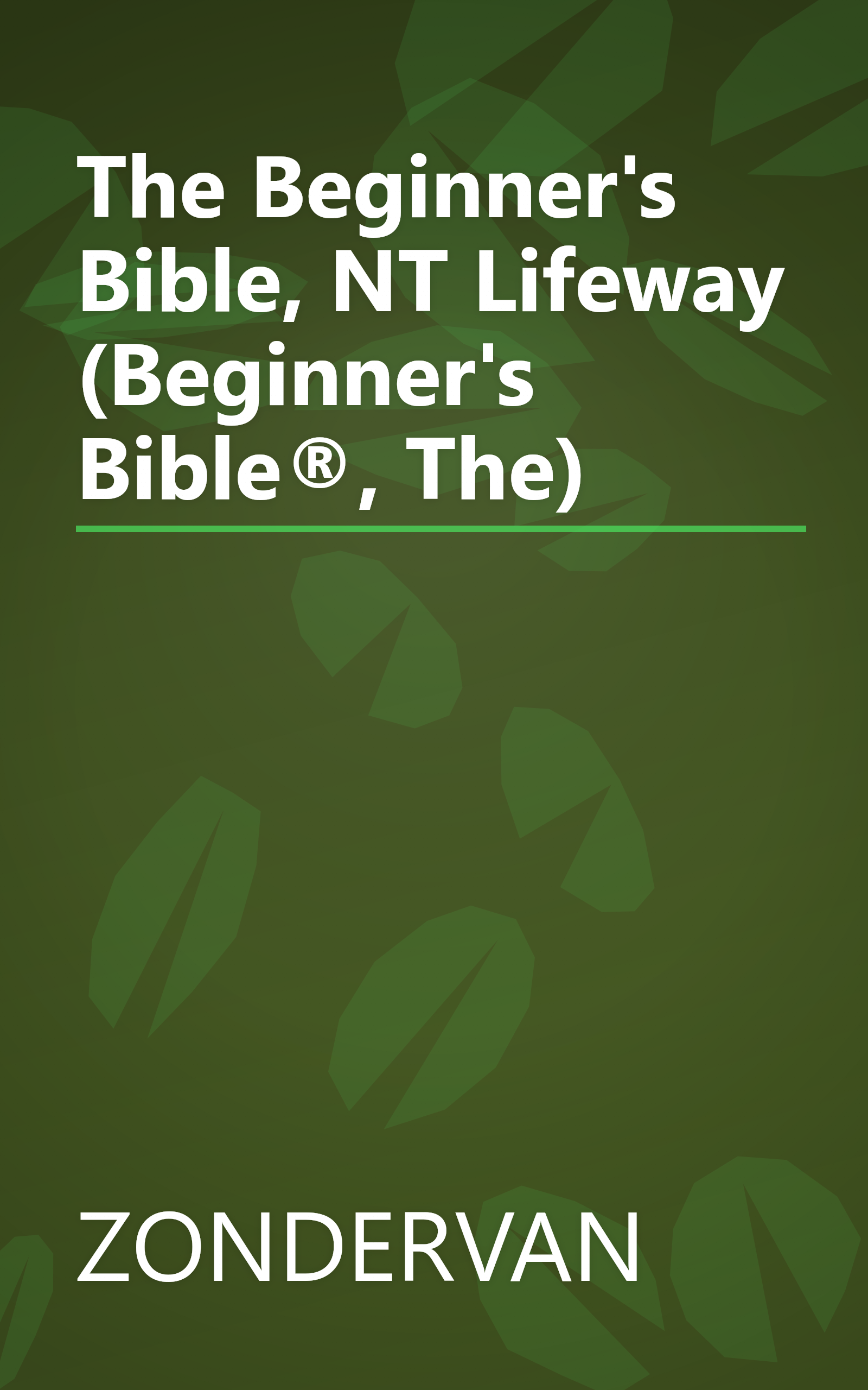 The Beginner's Bible, NT Lifeway (Beginner's Bible®, The) book cover