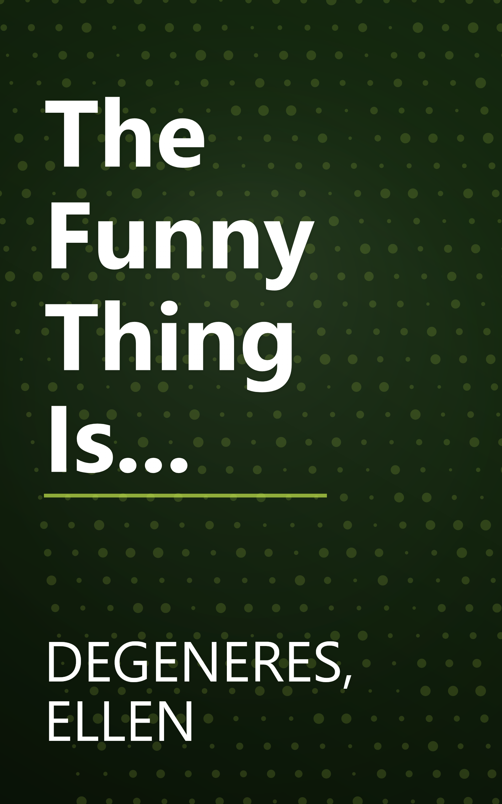 The Funny Thing Is... book cover