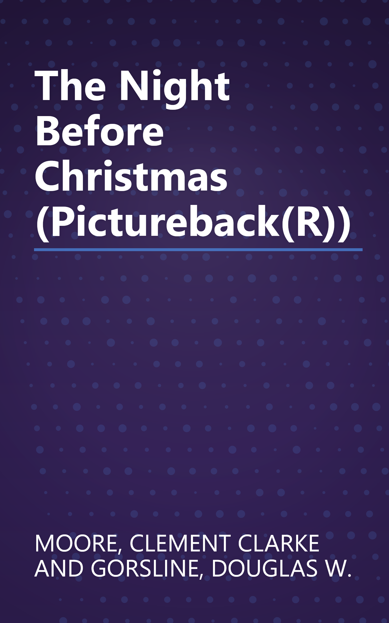 The Night Before Christmas (Pictureback(R)) book cover