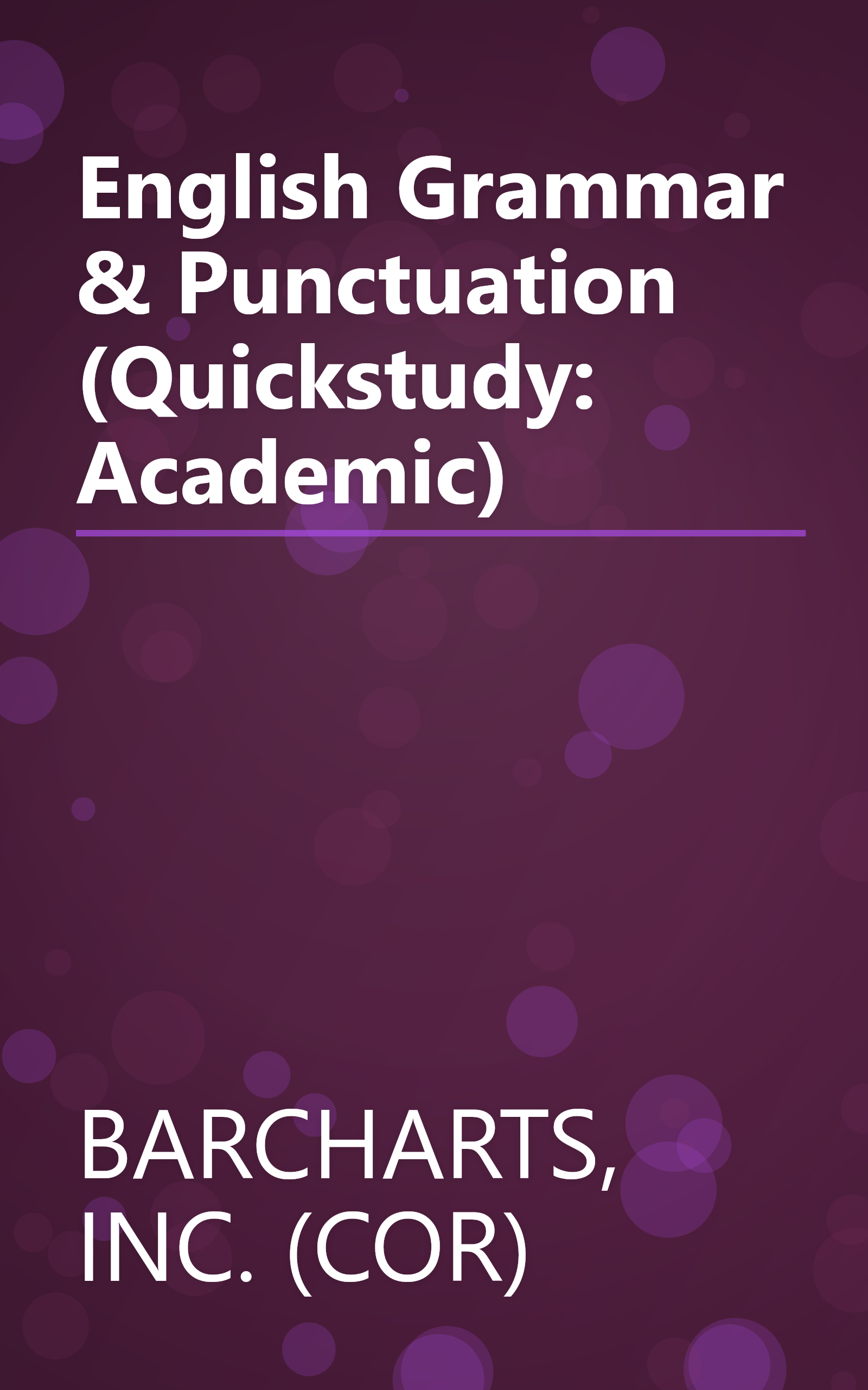 English Grammar & Punctuation (Quickstudy: Academic) book cover