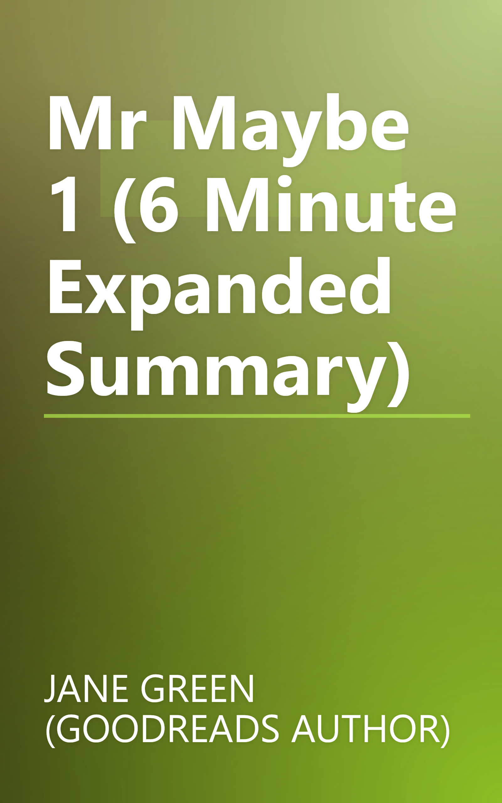 Mr  Maybe 1 (6 Minute   Expanded Summary) book cover