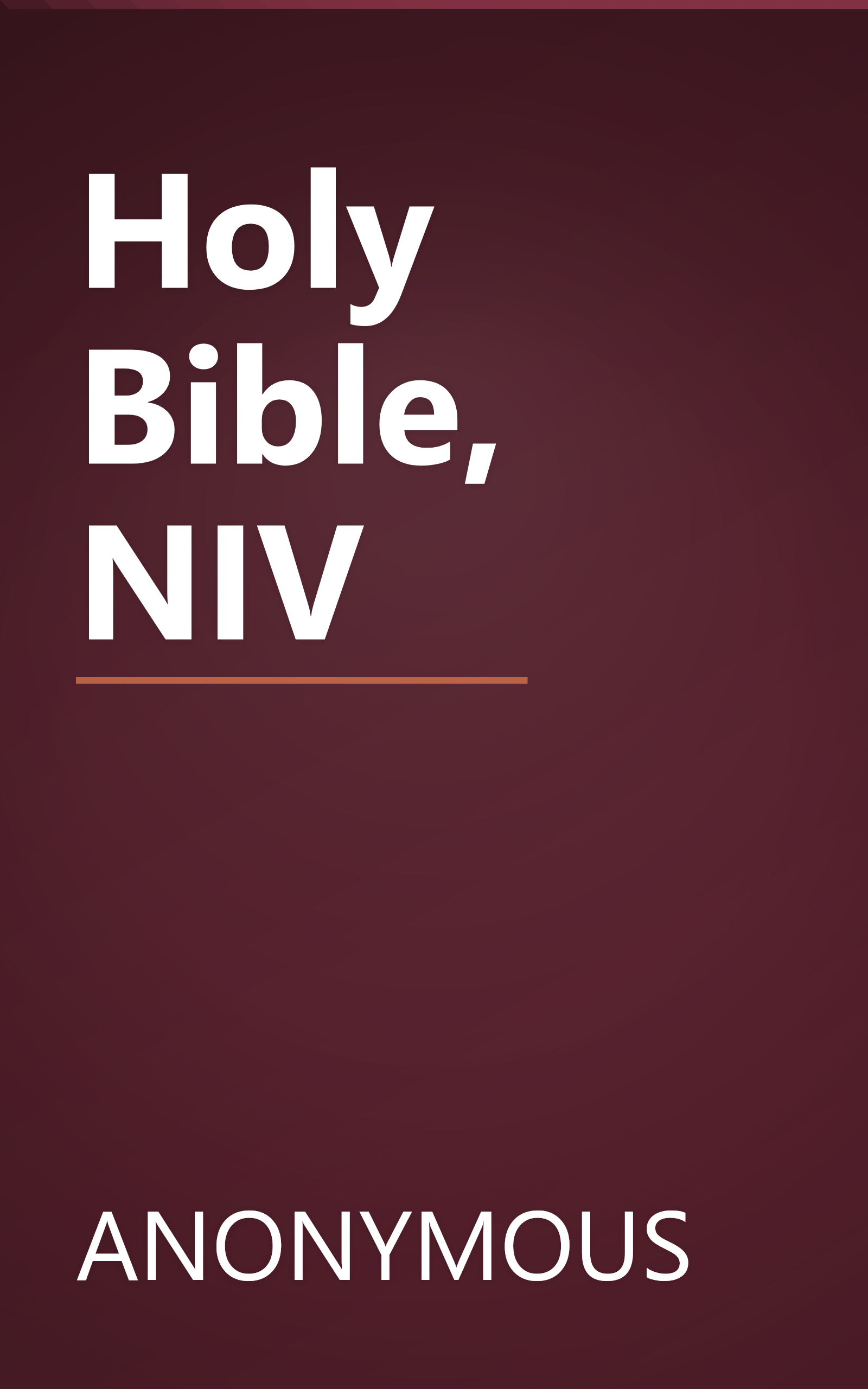 Holy Bible, NIV book cover