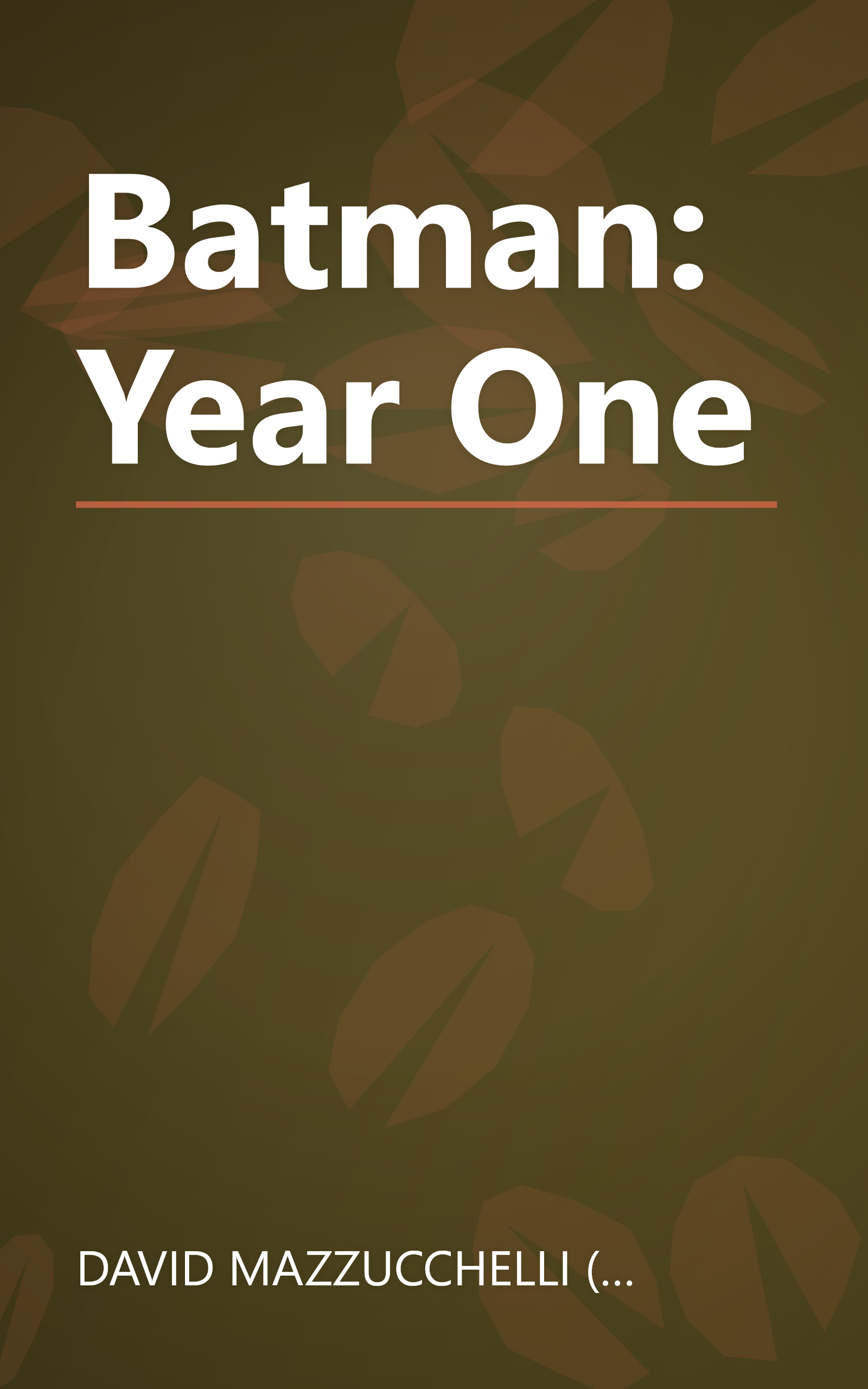Batman: Year One book cover