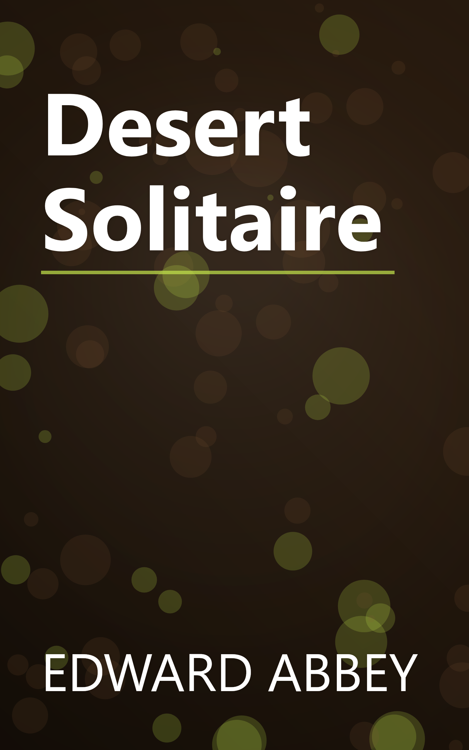 Desert Solitaire book cover