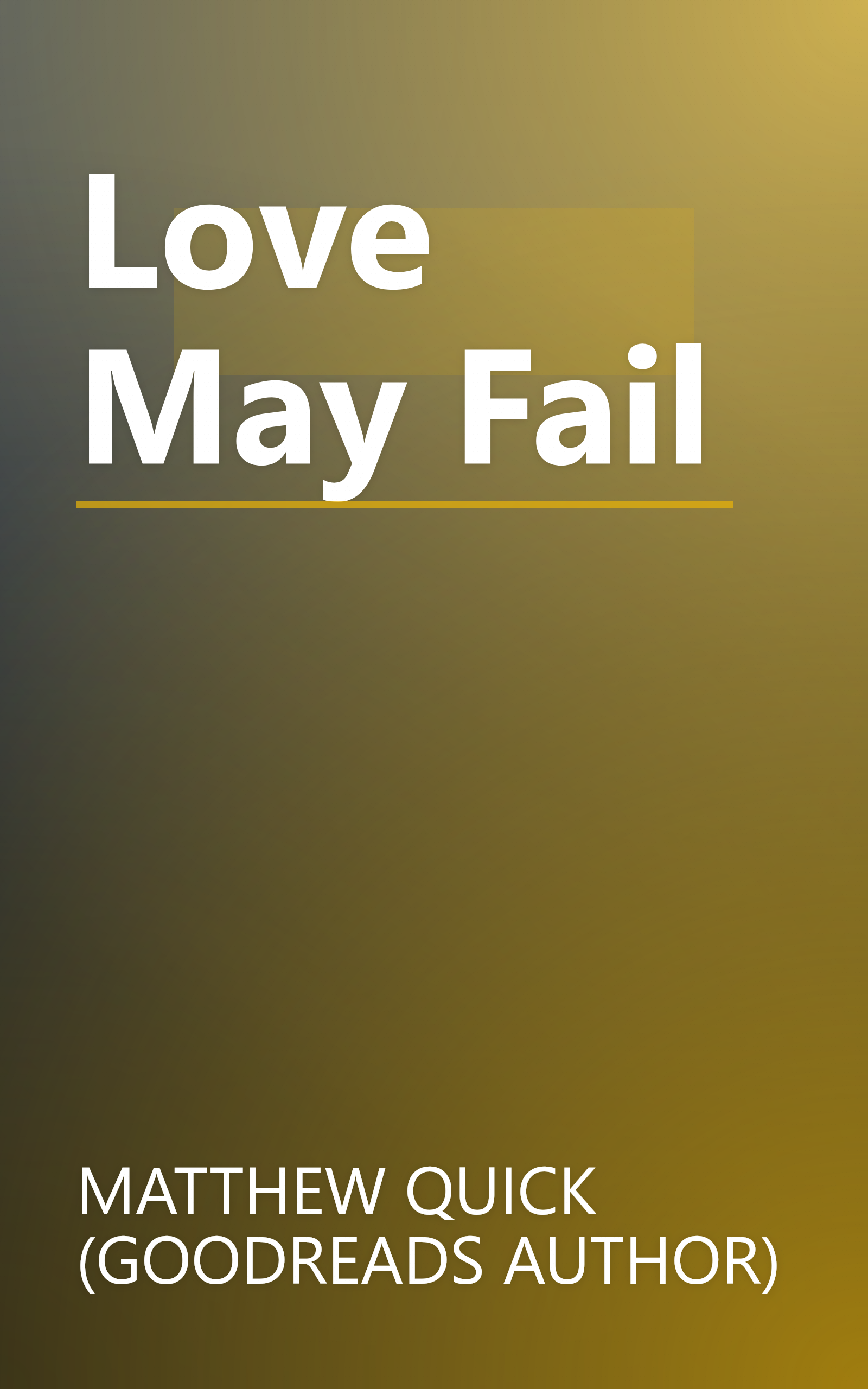 Love May Fail book cover