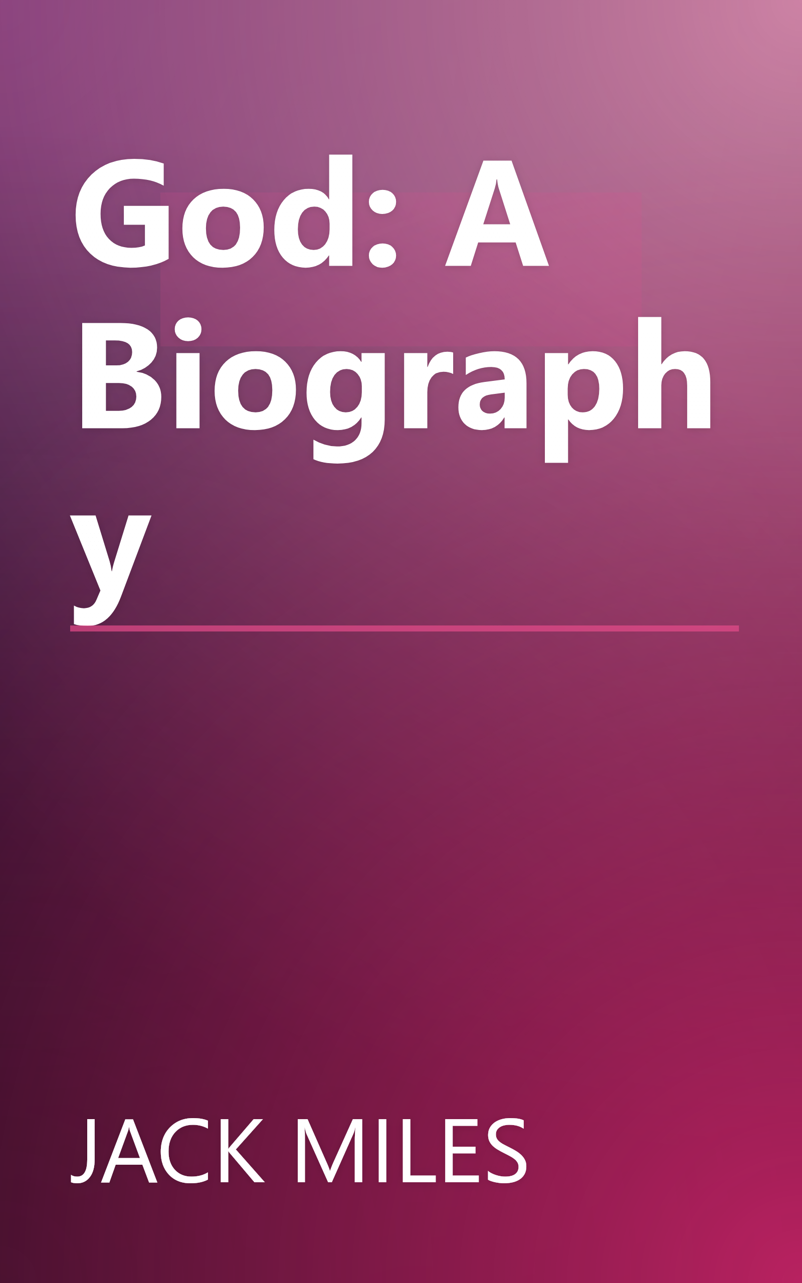 God: A Biography book cover