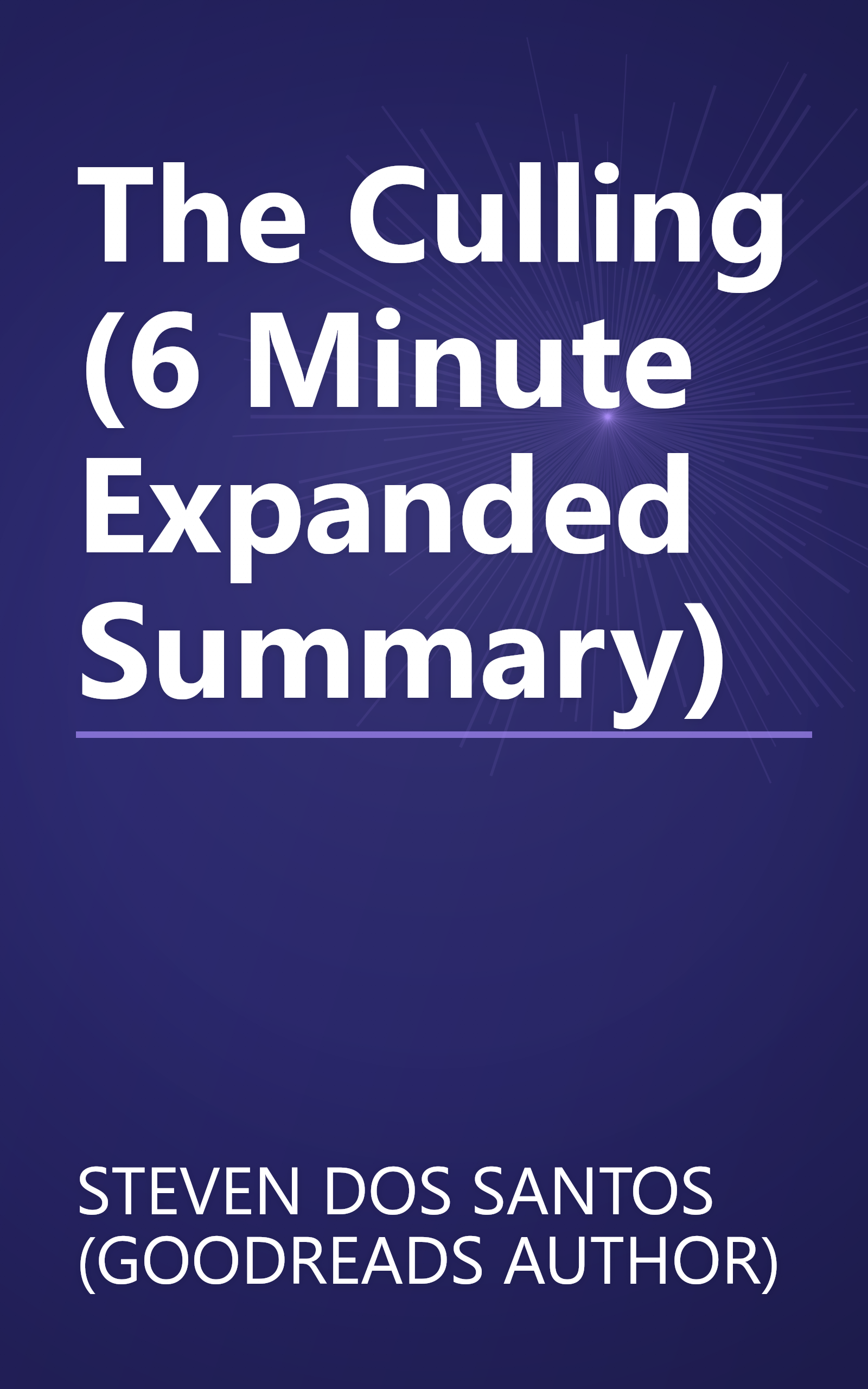 The Culling (6 Minute   Expanded Summary) book cover