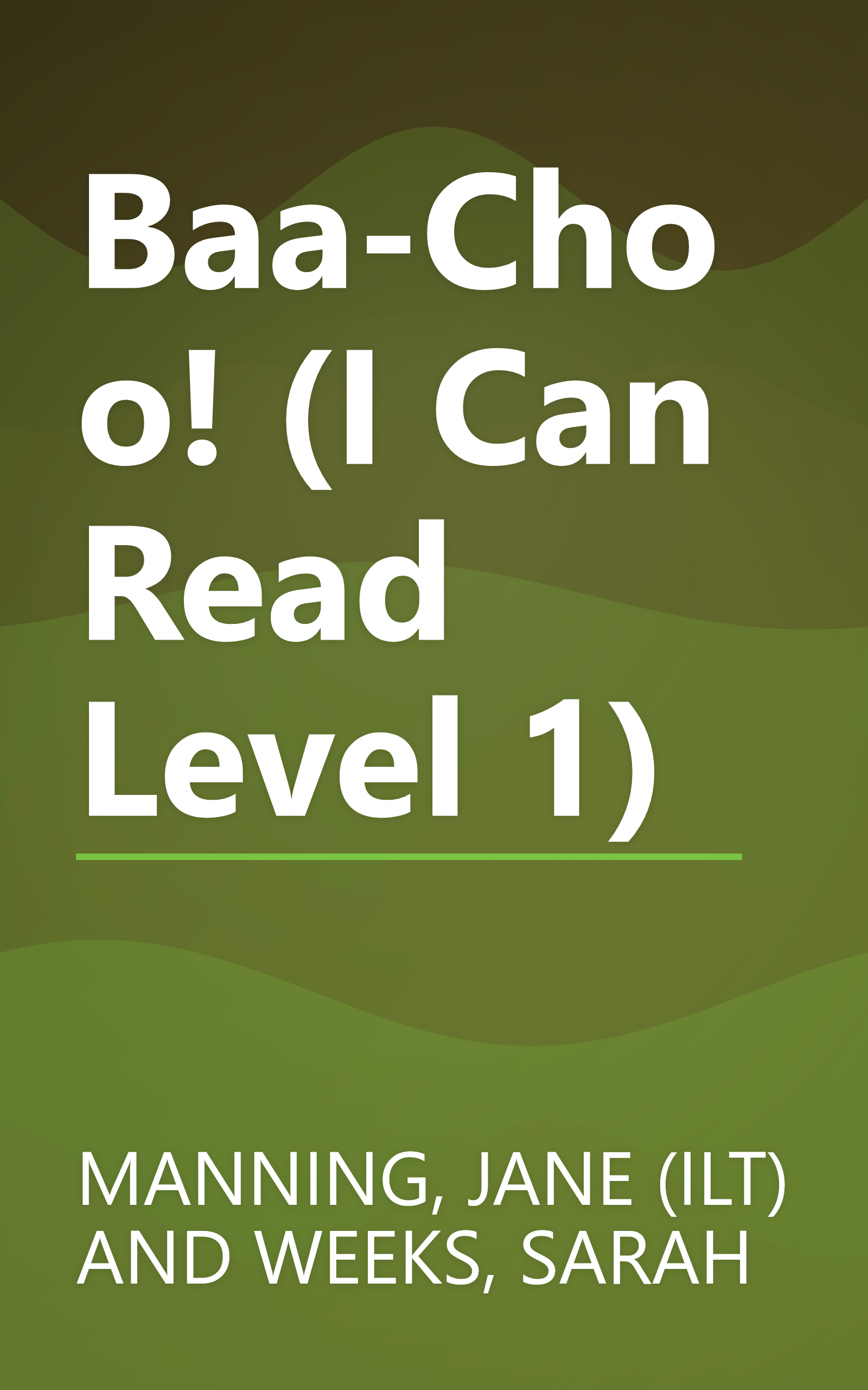 Baa-Choo! (I Can Read Level 1) book cover