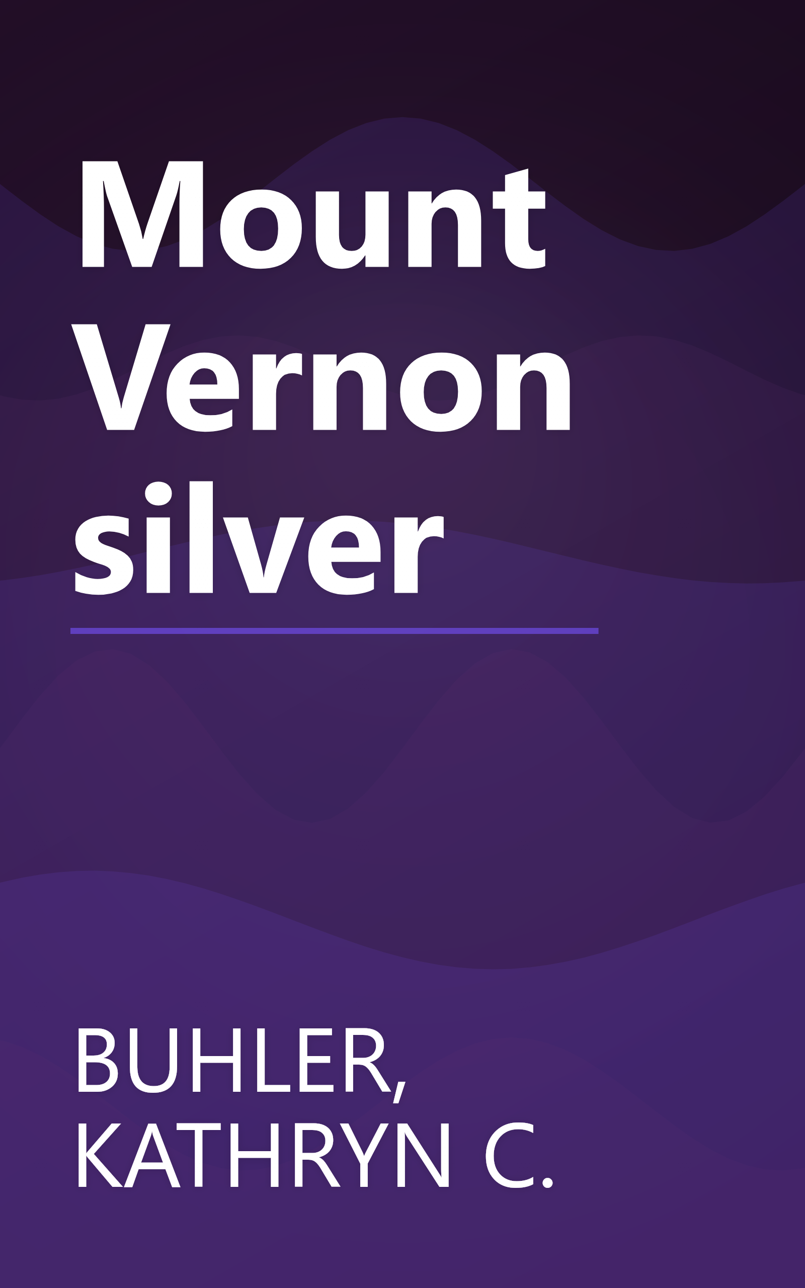Mount Vernon silver book cover