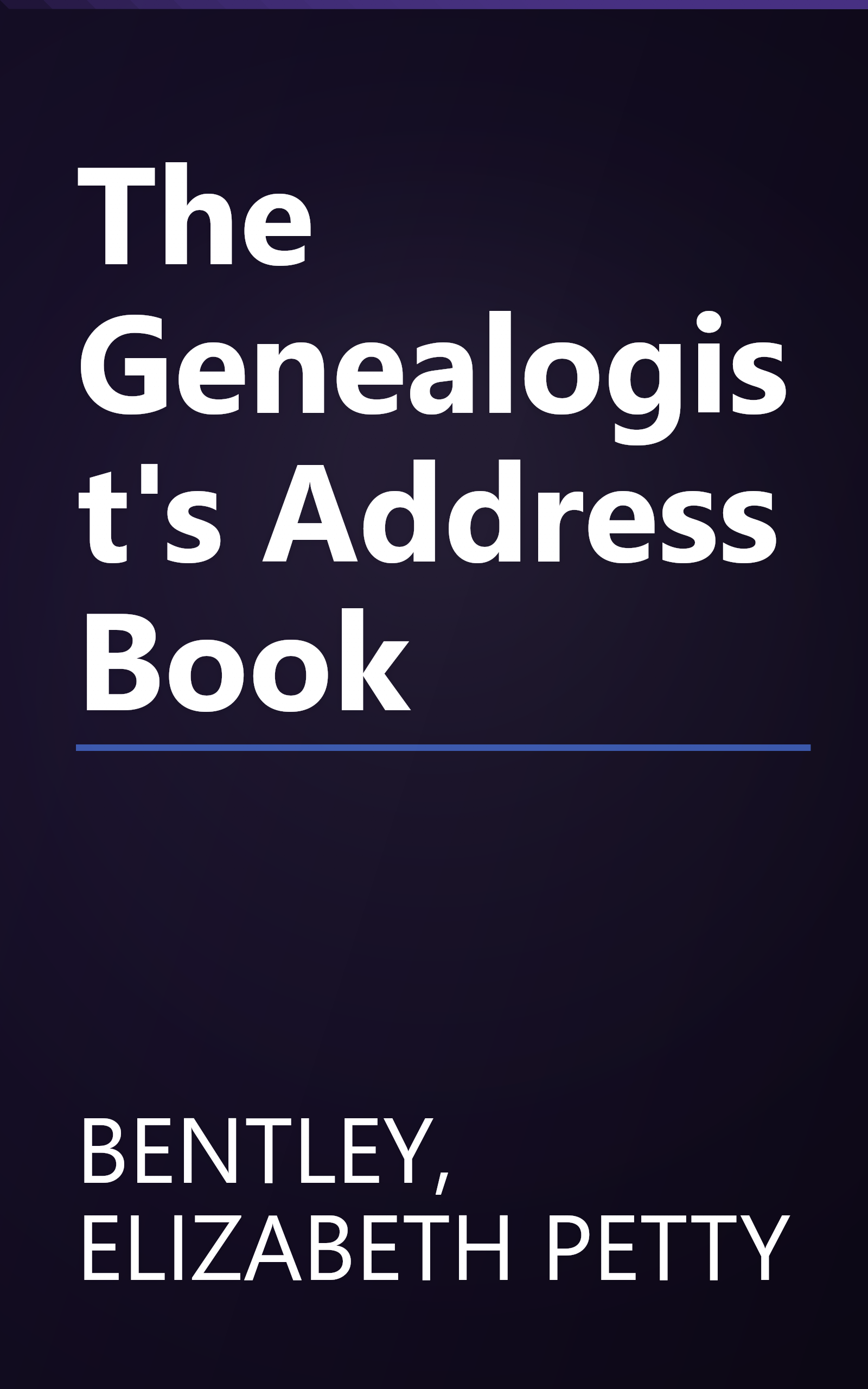 The Genealogist's Address Book book cover