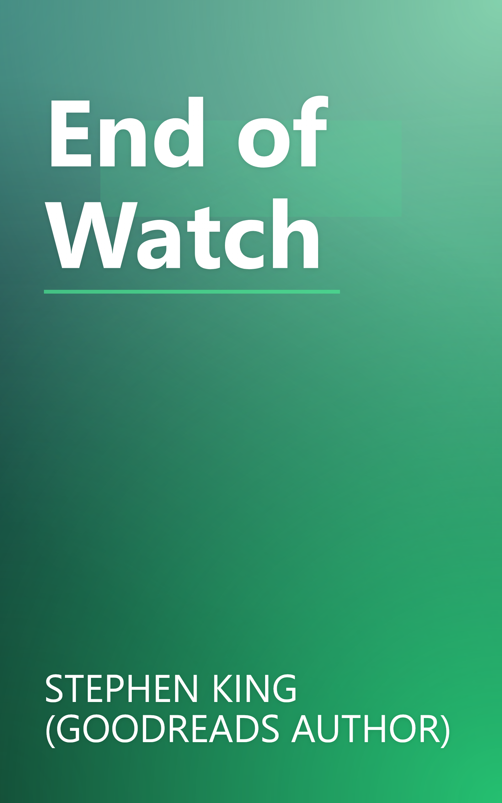 End of Watch book cover