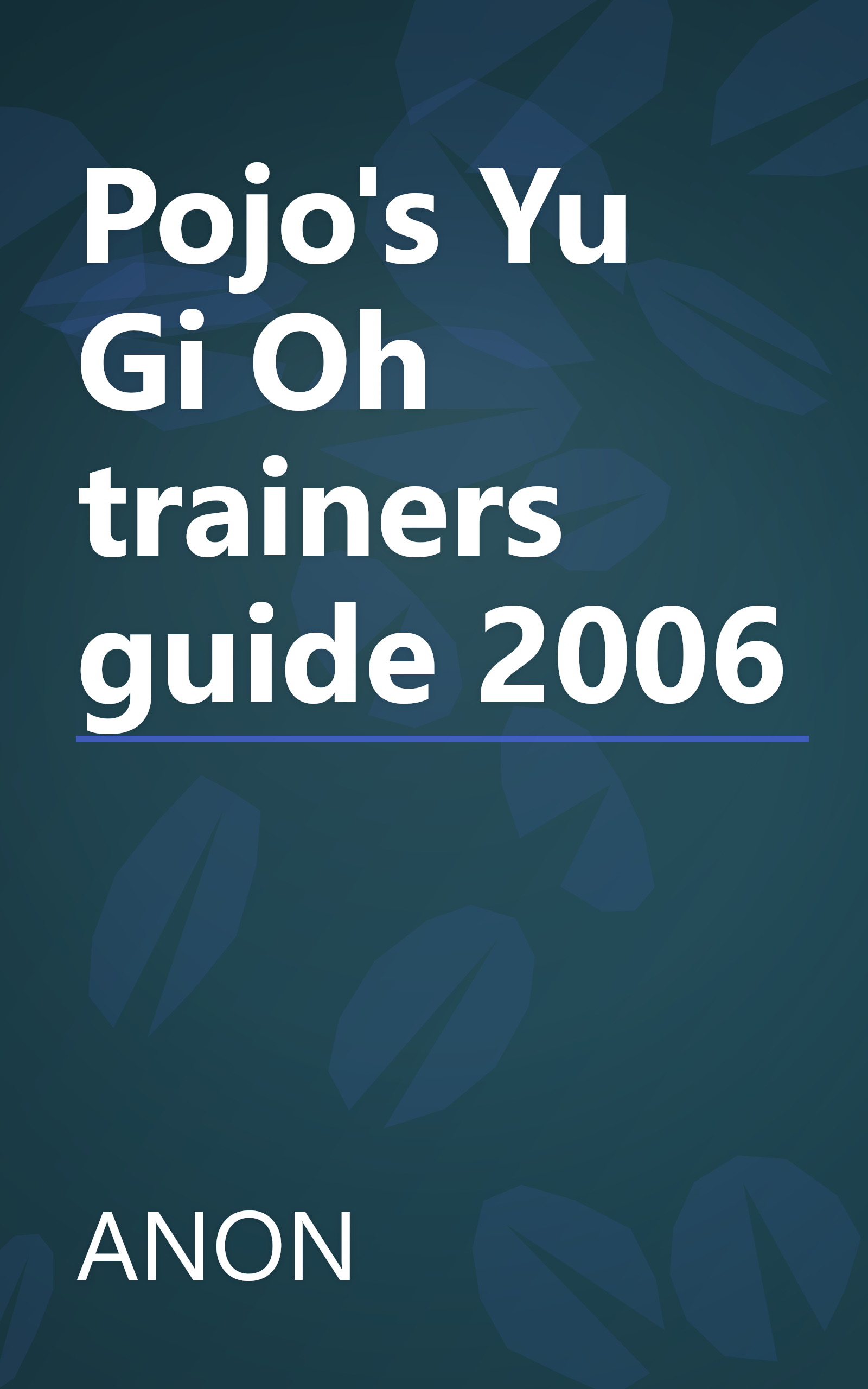 Pojo's Yu Gi Oh trainers guide 2006 book cover