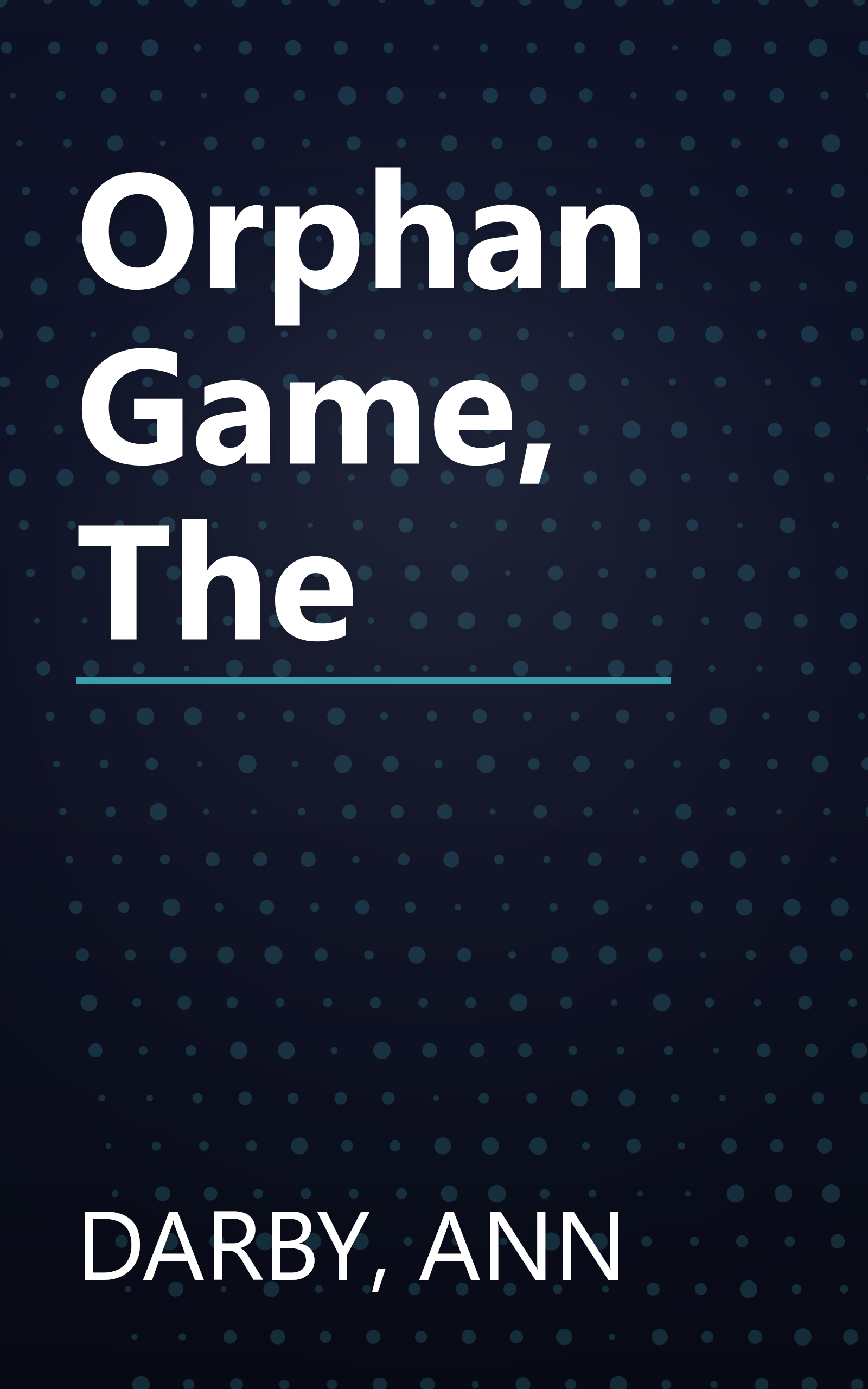 Orphan Game, The book cover