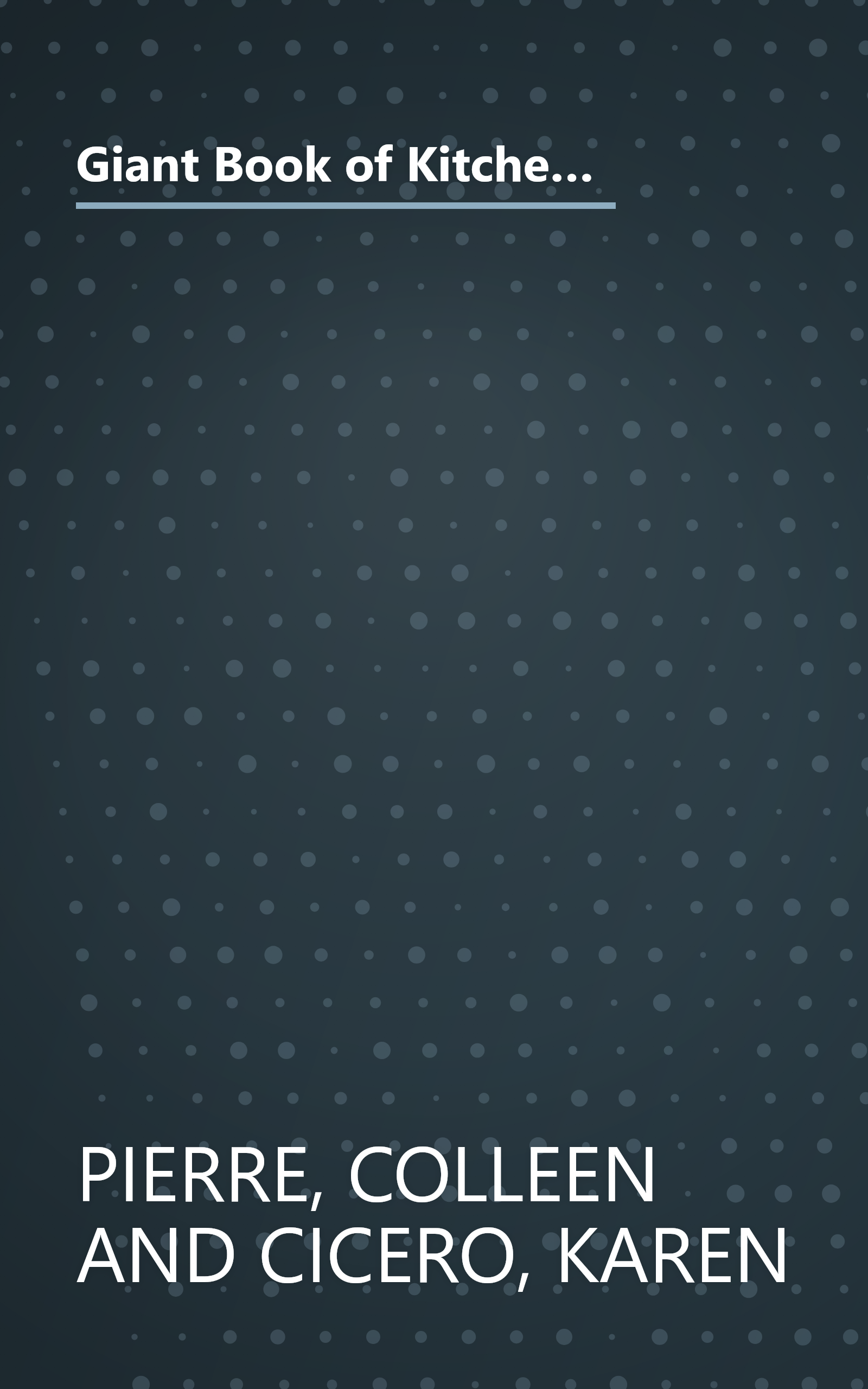 Giant Book of Kitchen Counter Cures: 117 Foods That Fight Cancer, Diabetes, Heart Disease, Arthritis, Osteoporosis, Memory Loss, Bad Digestion and ... Problems! (Jerry Baker Good Health series) book cover