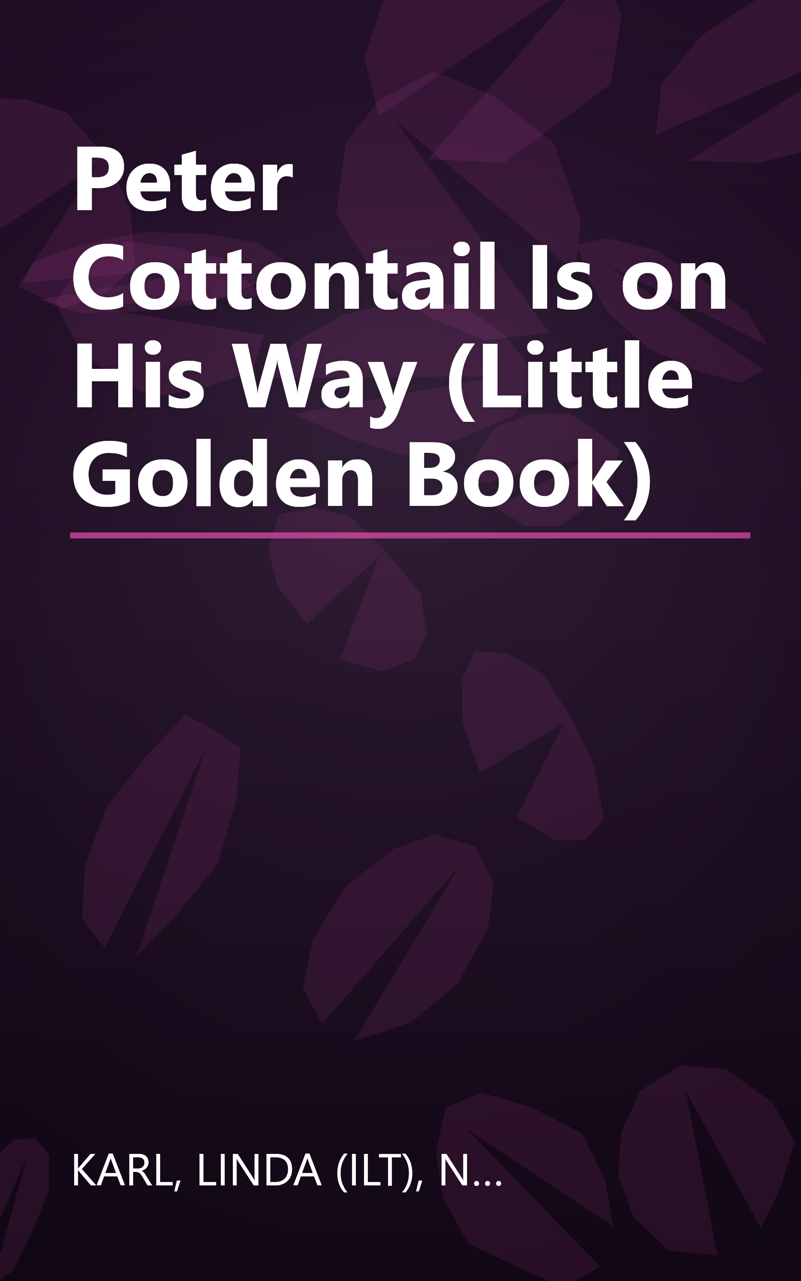 Peter Cottontail Is on His Way (Little Golden Book) book cover