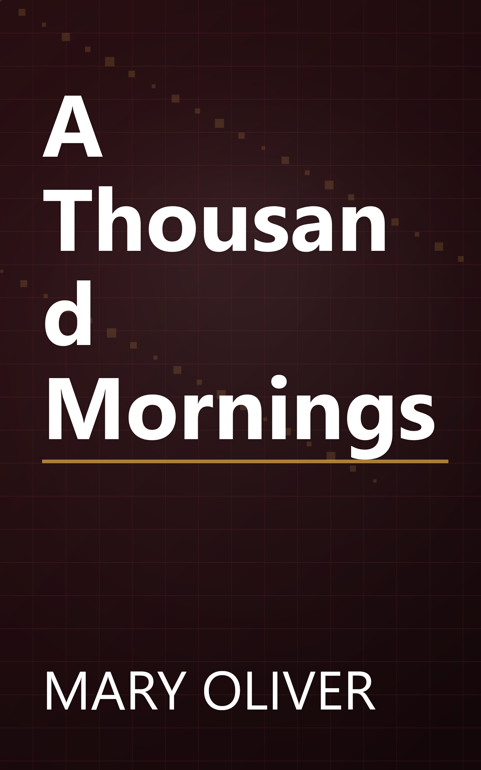 A Thousand Mornings book cover