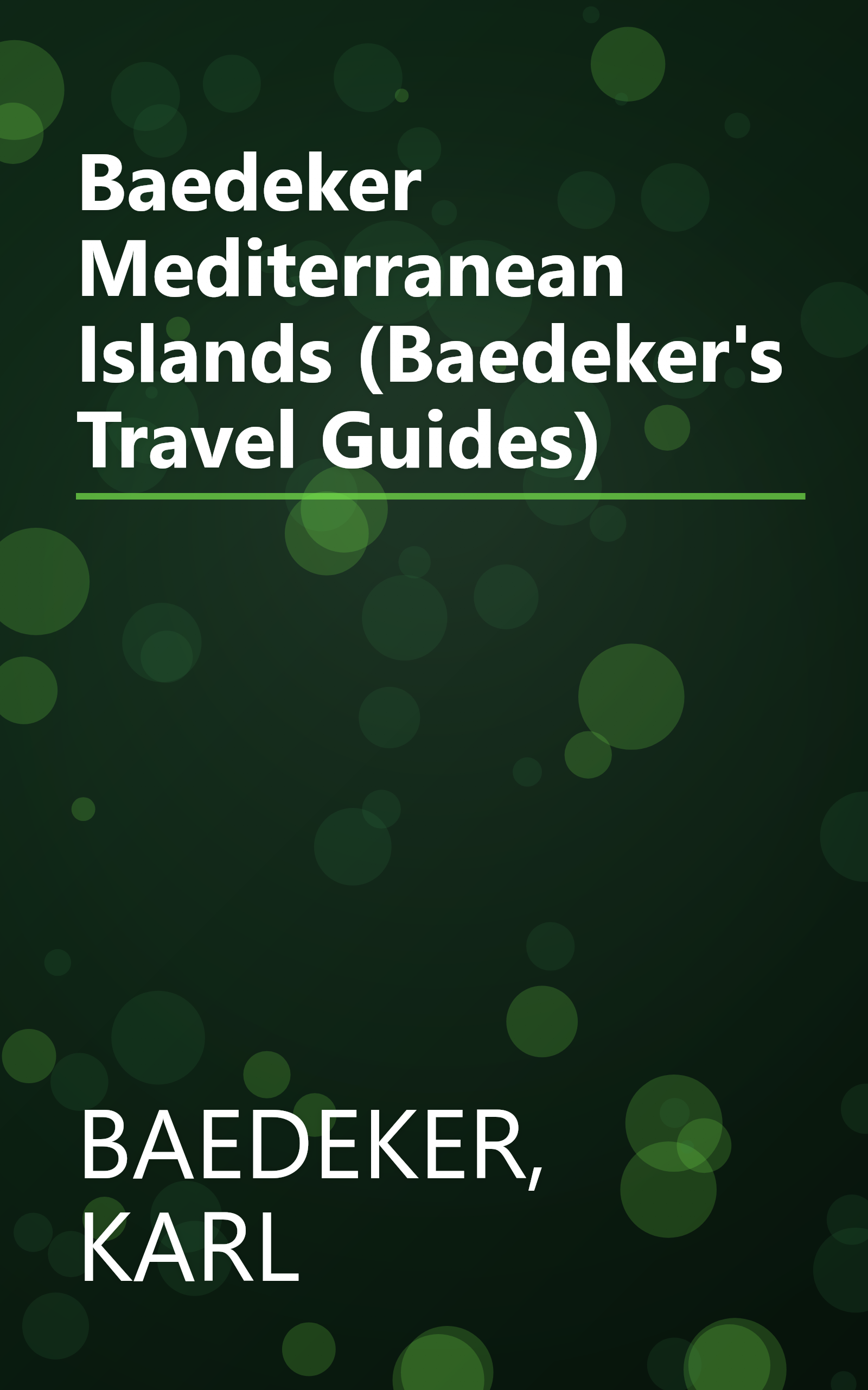 Baedeker Mediterranean Islands (Baedeker's Travel Guides) book cover