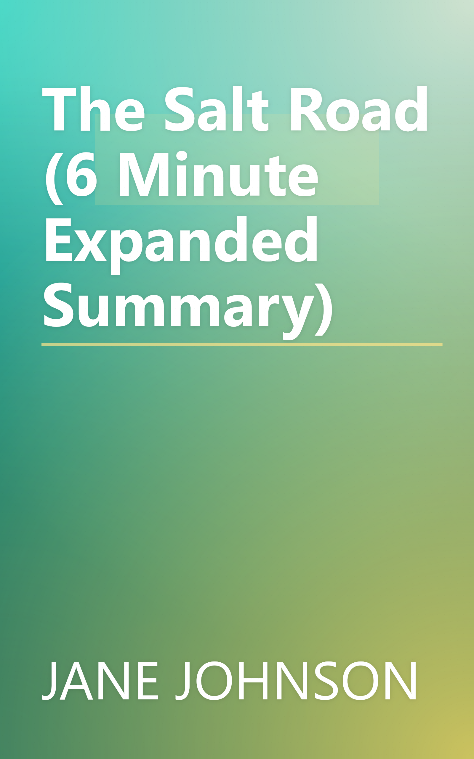 The Salt Road (6 Minute   Expanded Summary) book cover