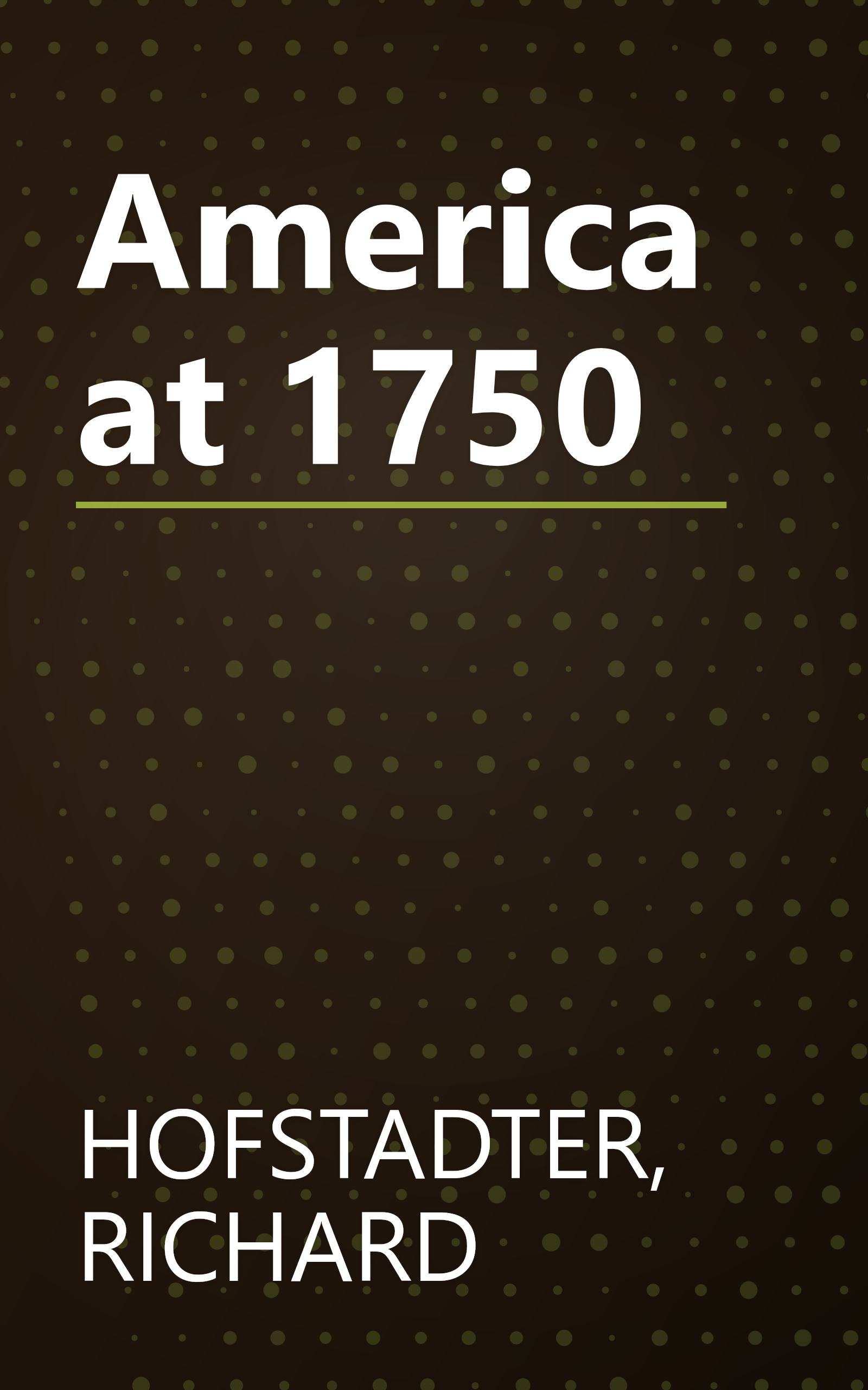 America at 1750 book cover