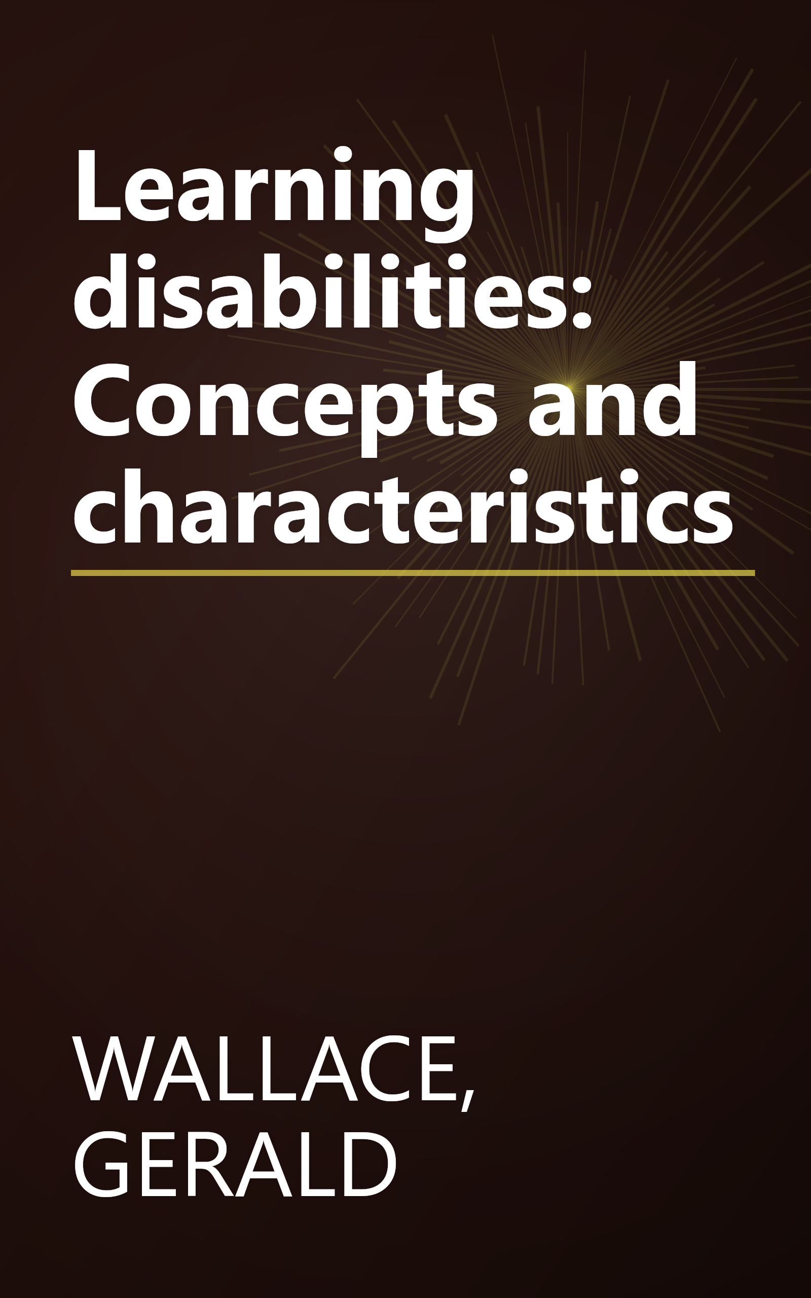 Learning disabilities: Concepts and characteristics book cover