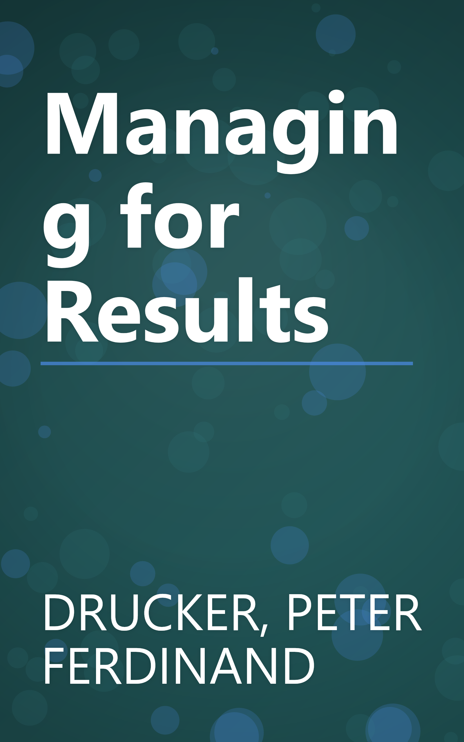 Managing for Results book cover