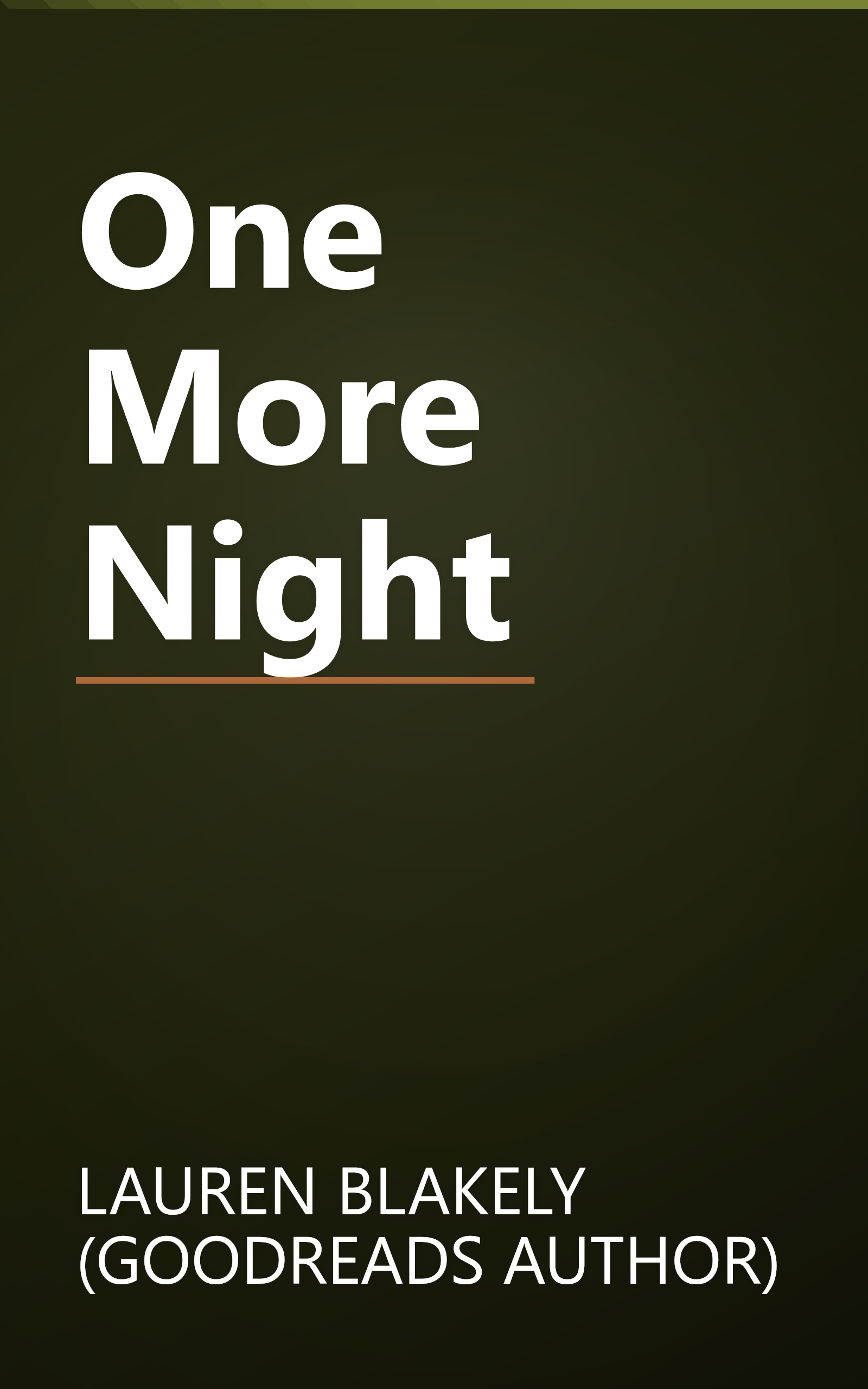 One More Night book cover
