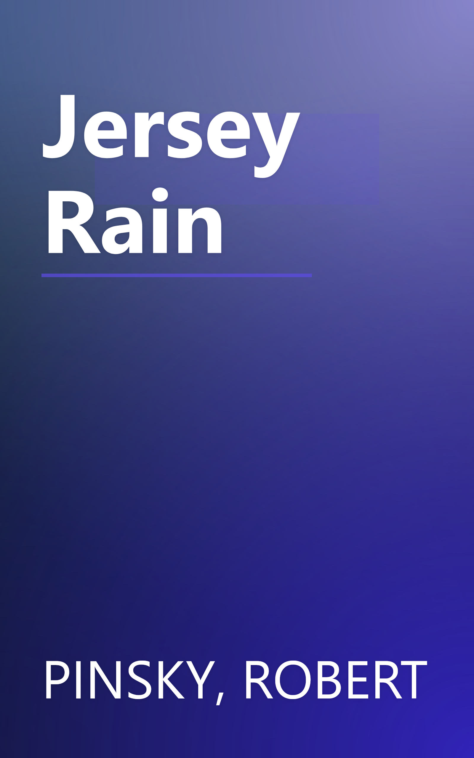 Jersey Rain book cover