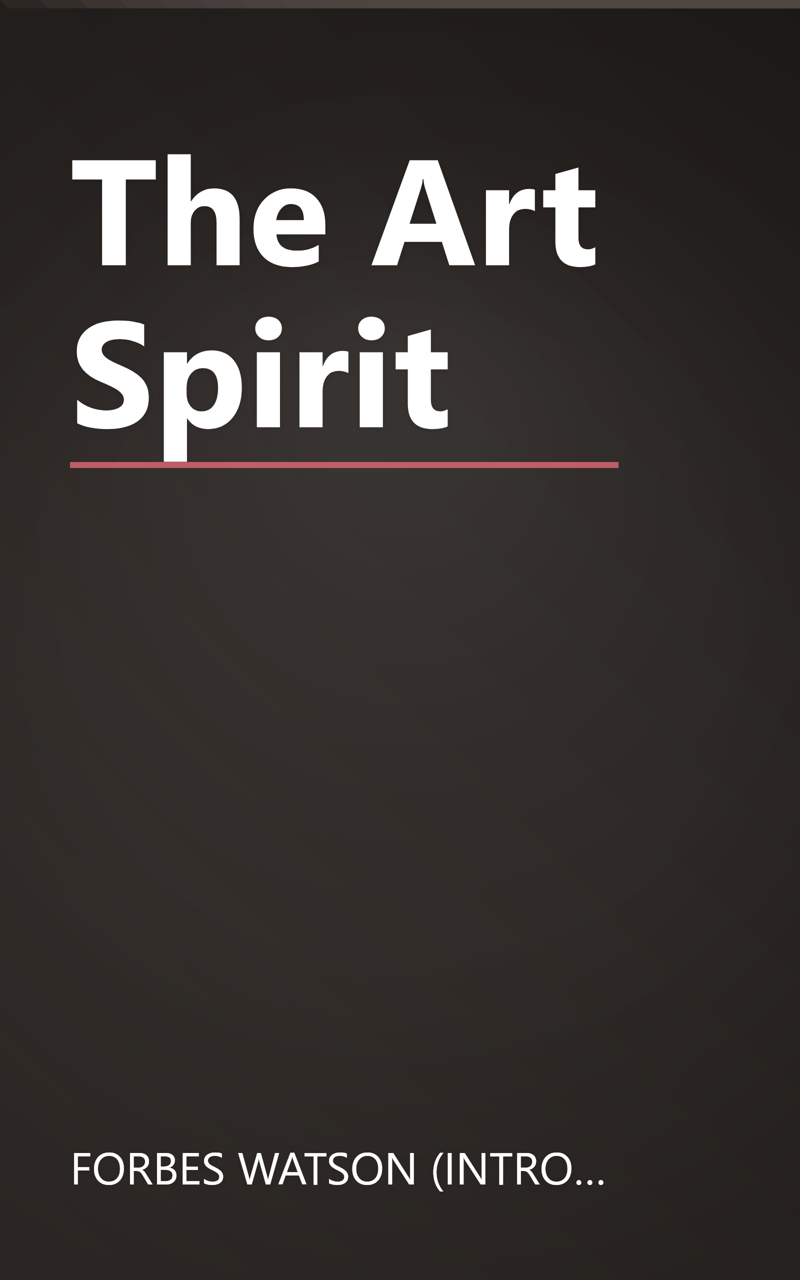 The Art Spirit book cover