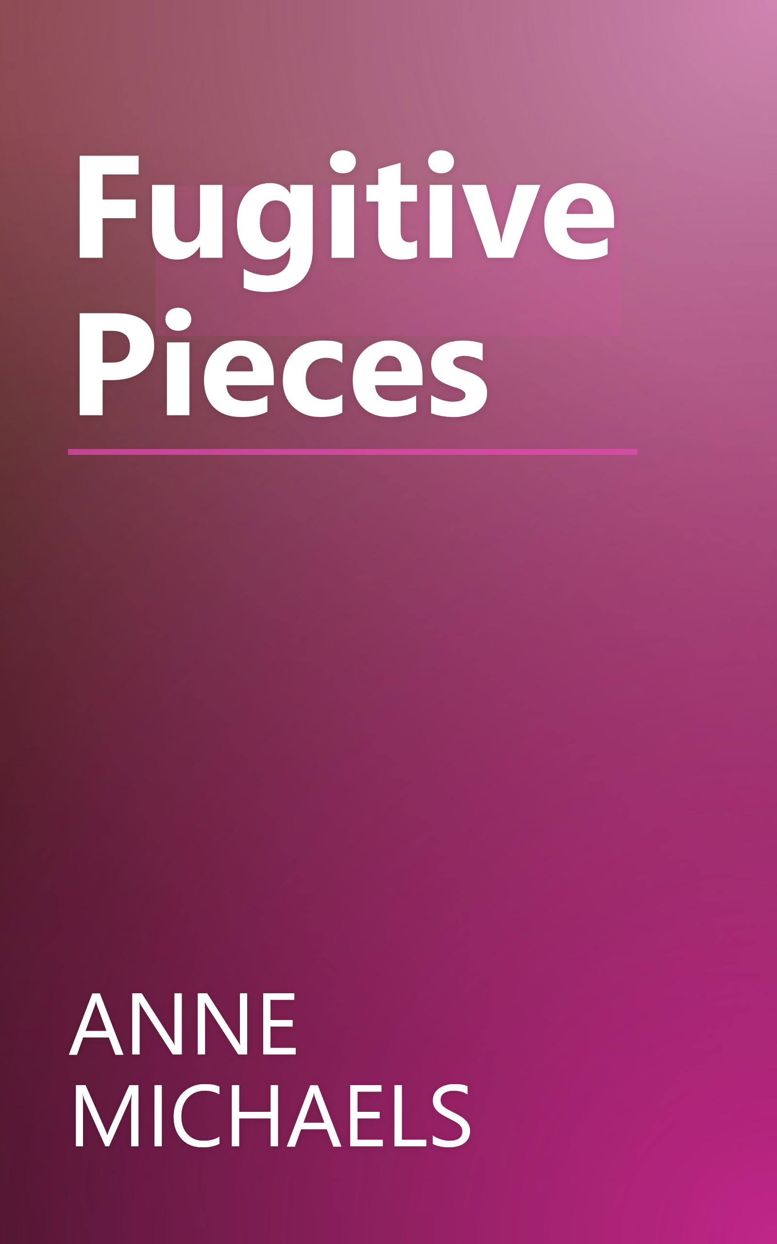 Fugitive Pieces book cover