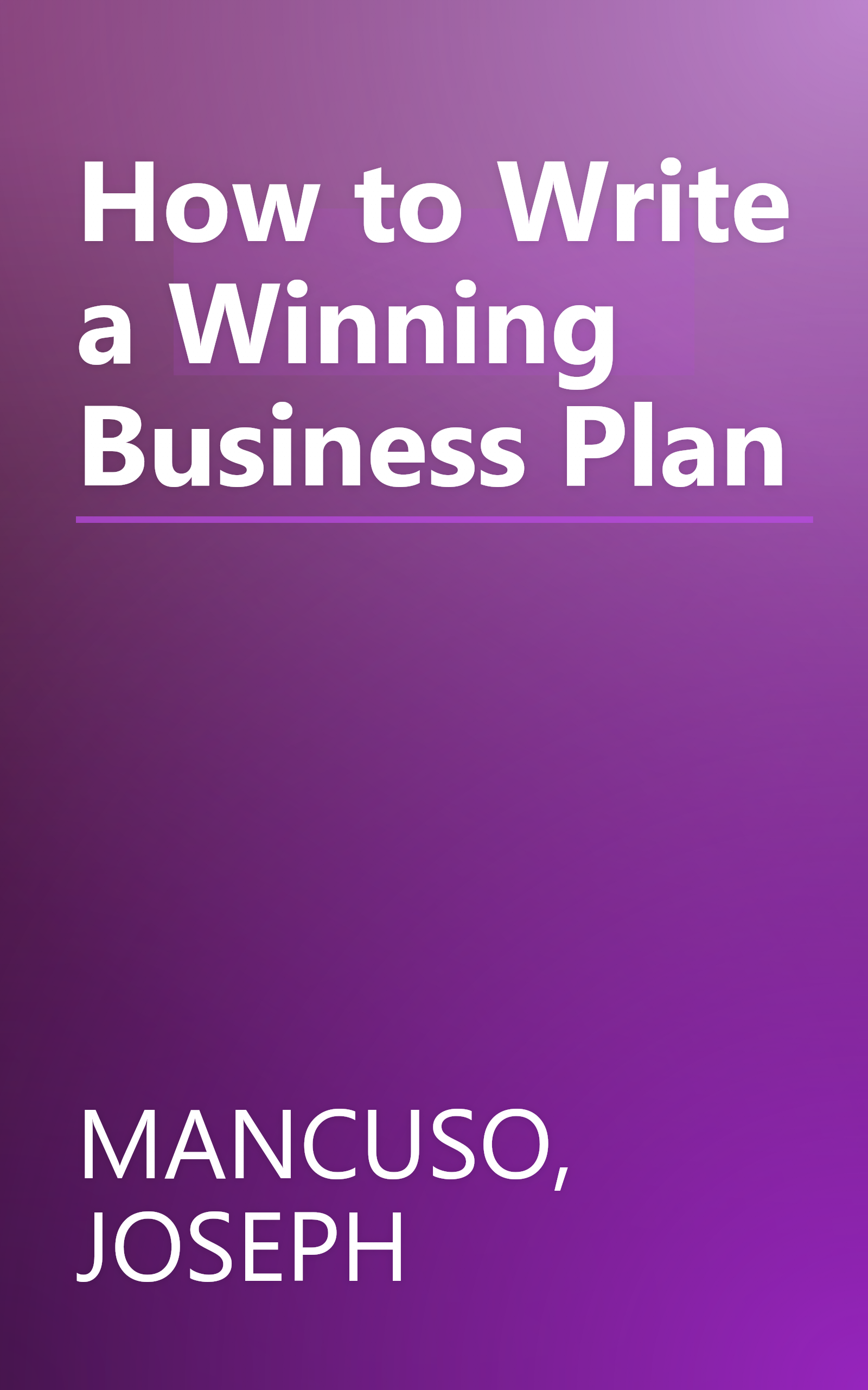 How to Write a Winning Business Plan book cover